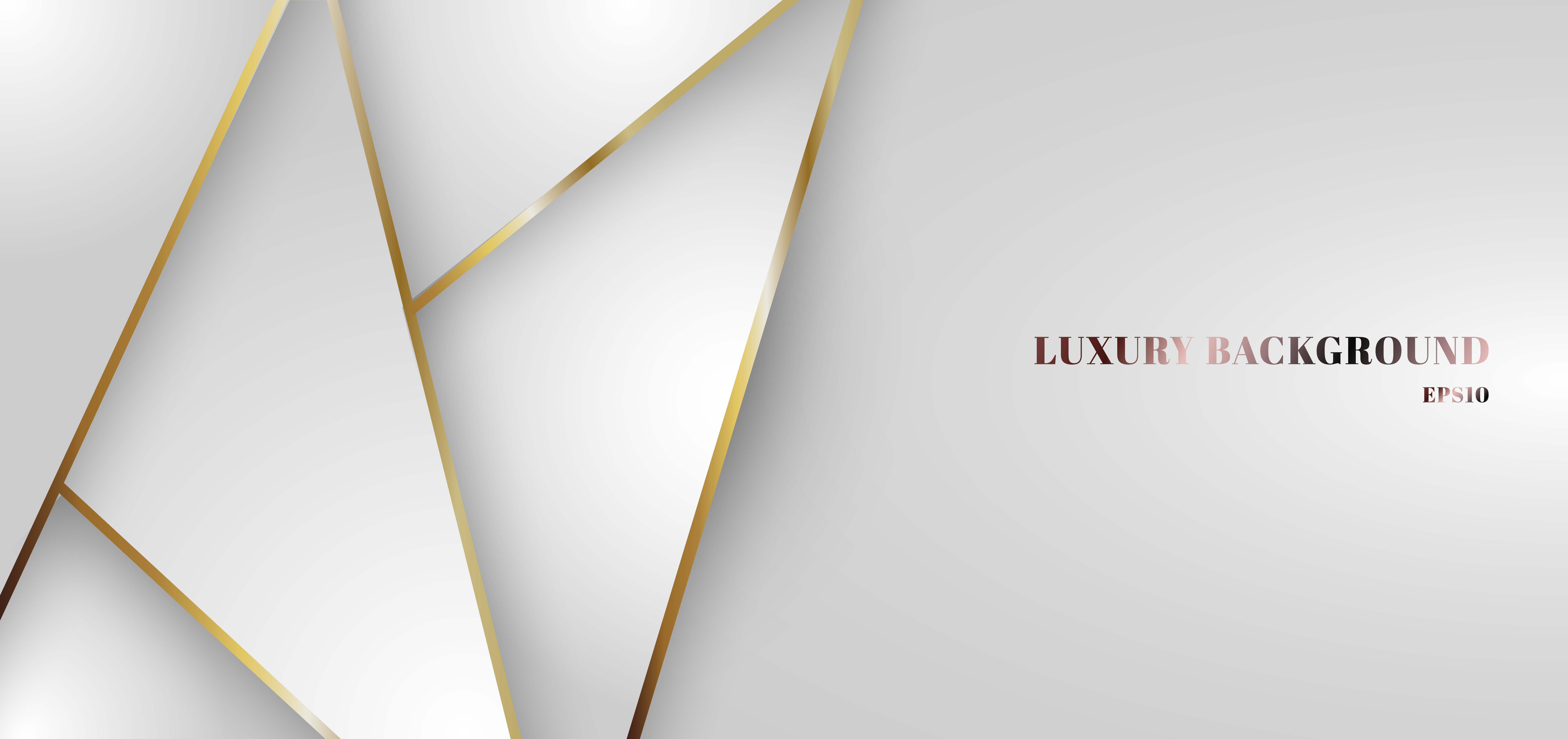 Abstract white gradient triangle low polygon pattern with golden line background. 1873020 Vector ...