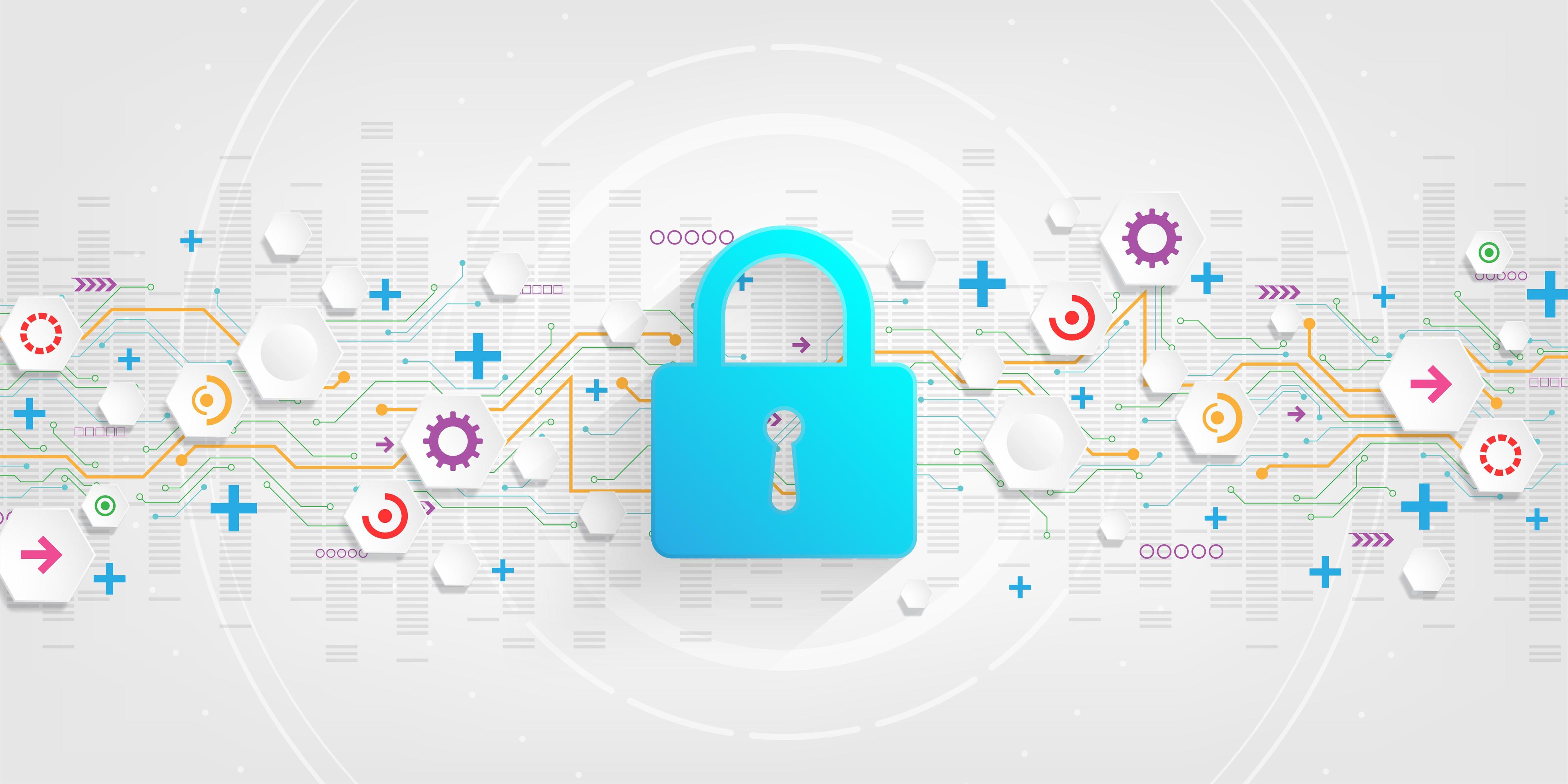 Background of secure digital security system 1881223 Vector Art at Vecteezy