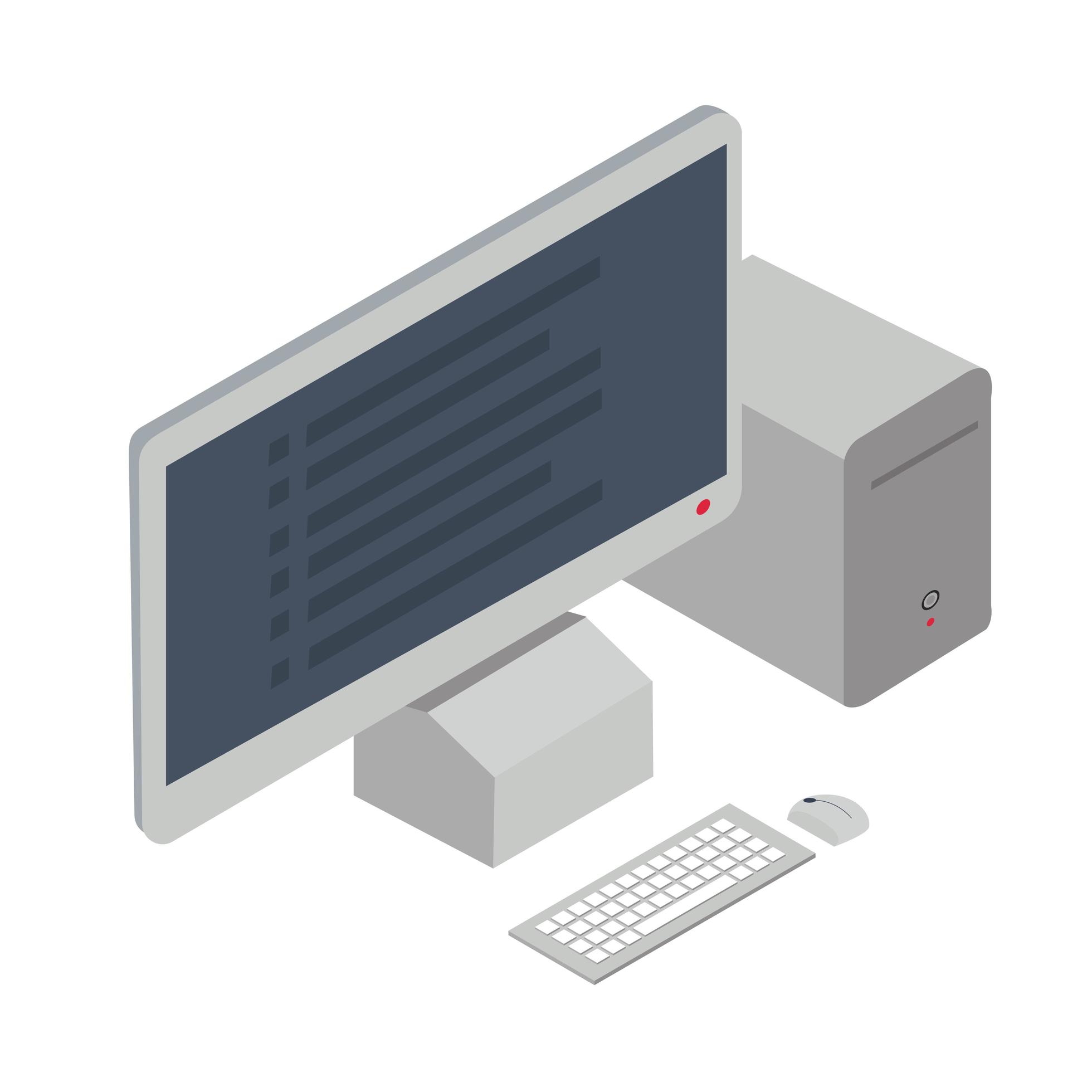 isometric vector Computer Design Concept 1882967 Vector Art at Vecteezy