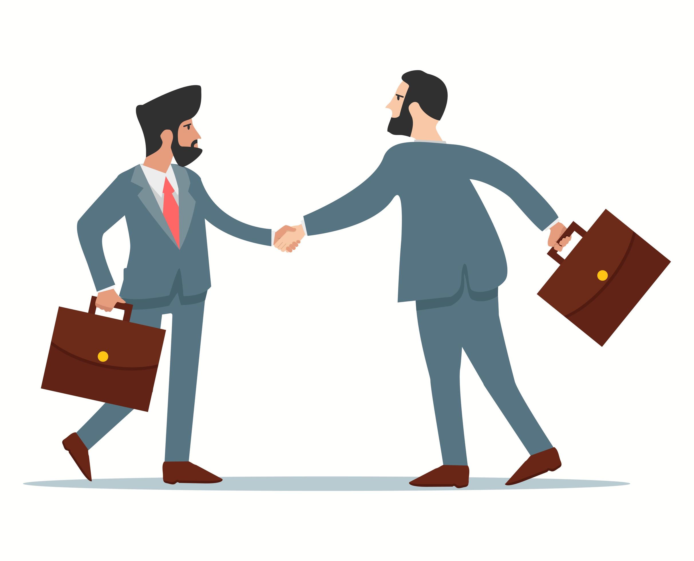 Two businessman shaking hands in suits 1886540 Vector Art at Vecteezy Two businessman shaking hands in suits 1886540 Vector Art at Vecteezy