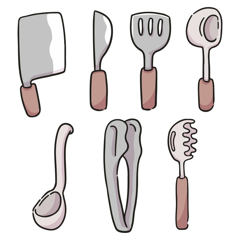 dibujos animados diferentes tipos de utensilios de cocina ilustración ... dibujos animados diferentes tipos de utensilios de cocina ilustración ...