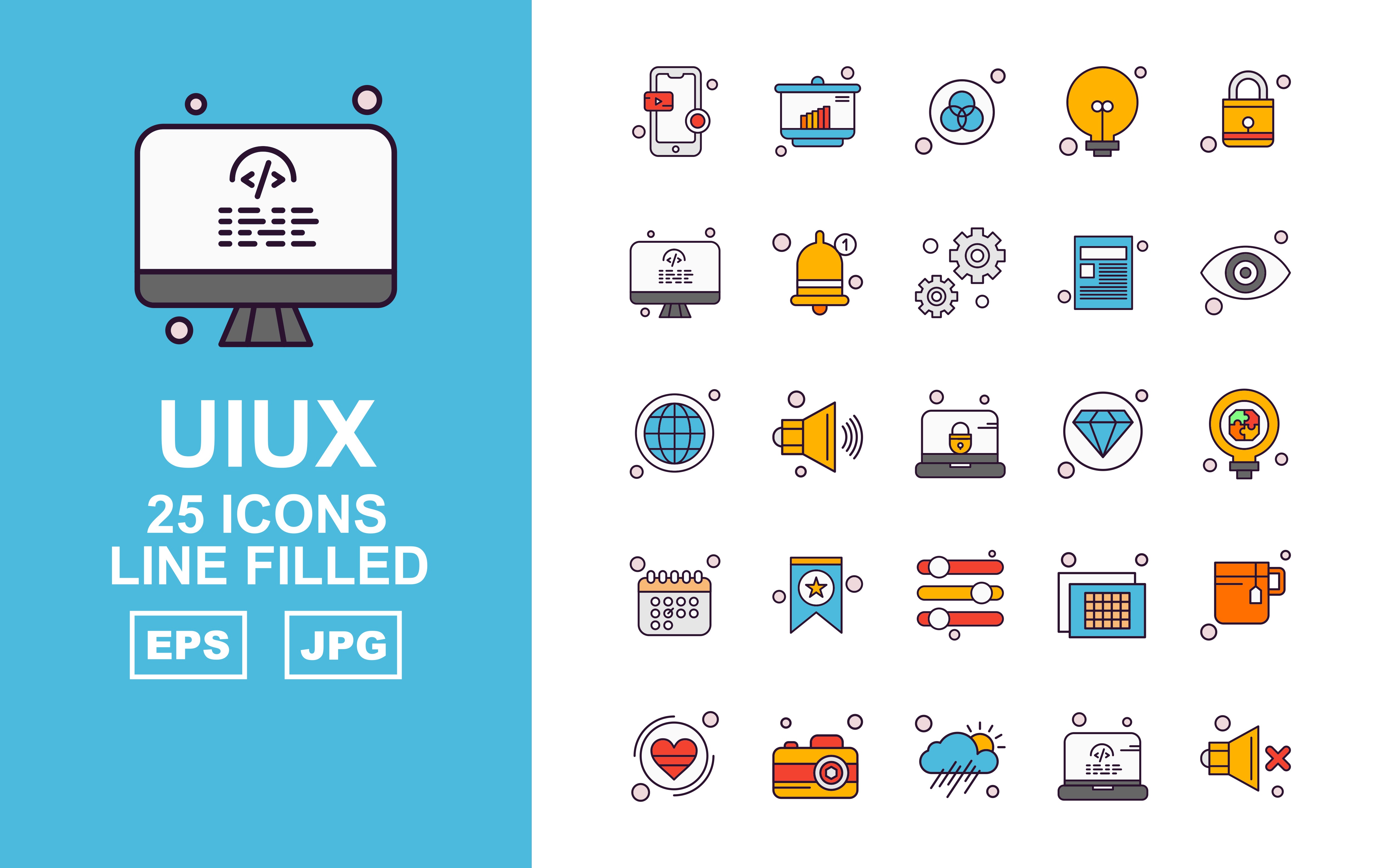 25 Premium UIUX Line Filled Icon Pack 1894989 Vector Art at Vecteezy