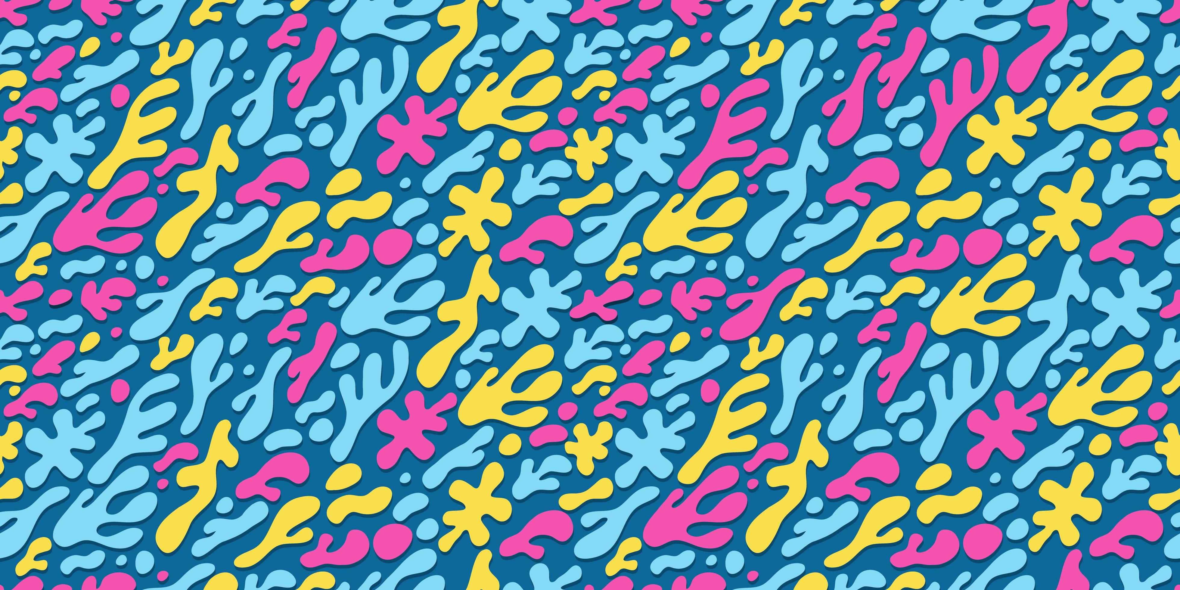 Abstract Flat Blob Seamless Pattern Background 1902376 Vector Art At