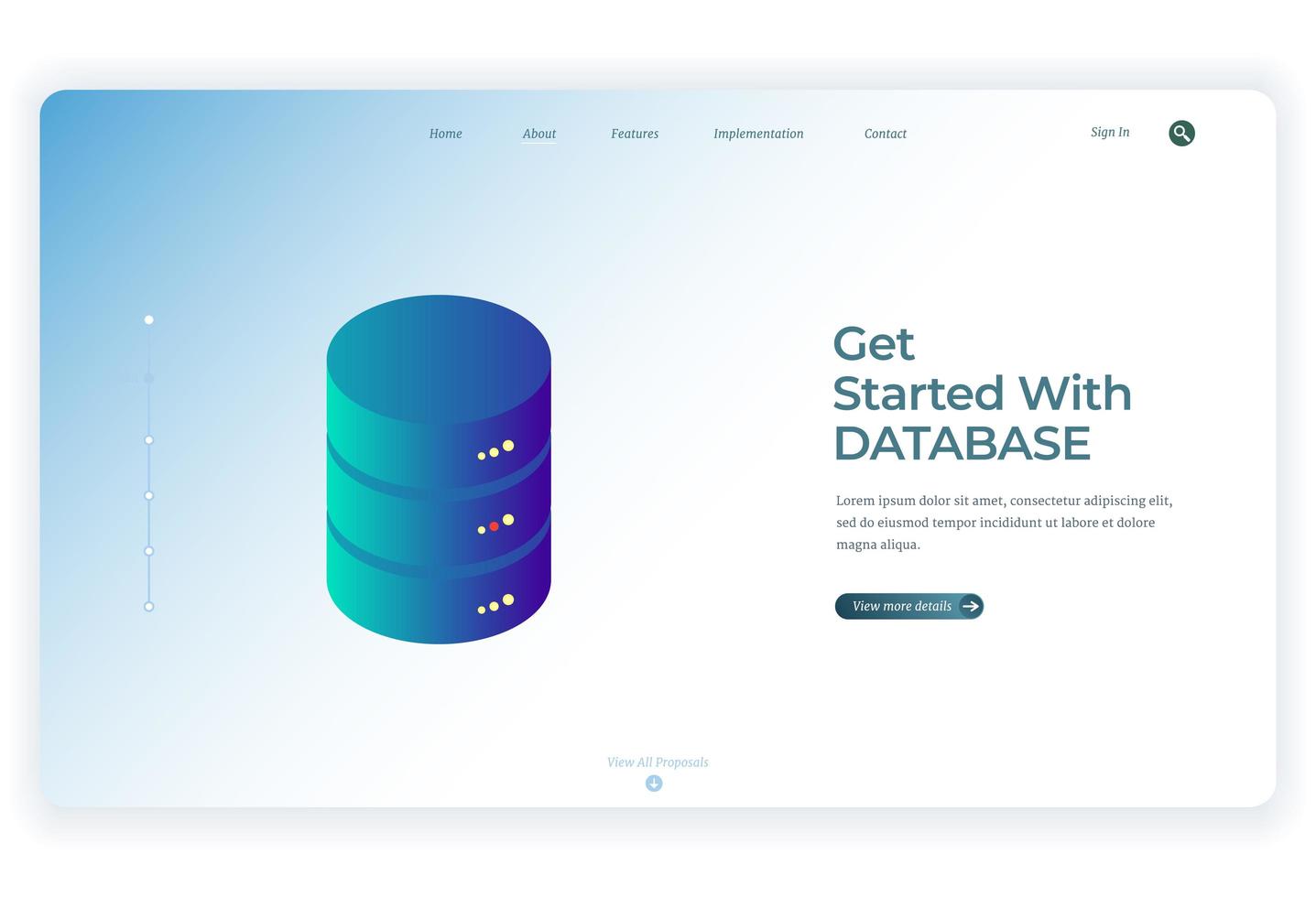 Isometric Database illustration for Landing Page background 1902792 ...