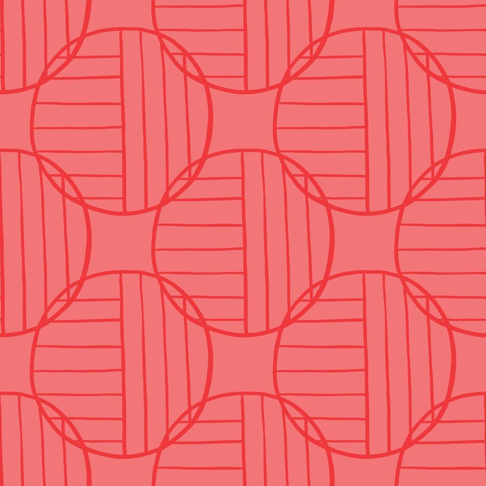 Vector seamless texture background pattern. Hand drawn, red colors ...