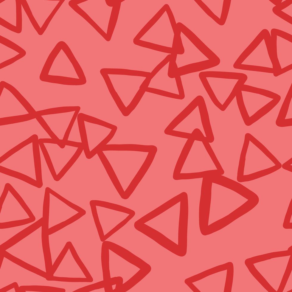Vector seamless texture background pattern. Hand drawn, red colors ...