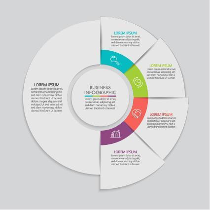 Modern paper infographics in a pie chart 1906307 Vector Art at Vecteezy