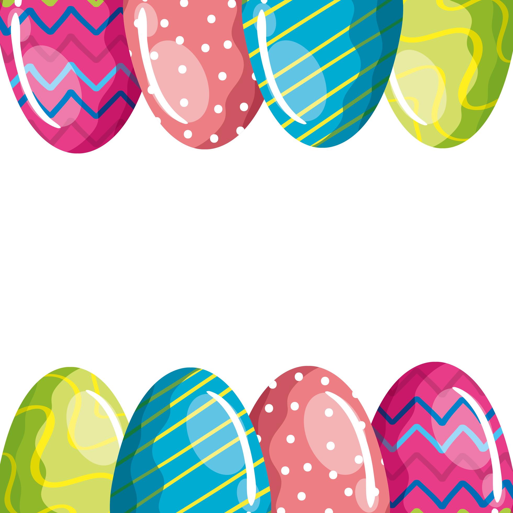 frame of cute eggs easter decorated 1906638 Vector Art at Vecteezy