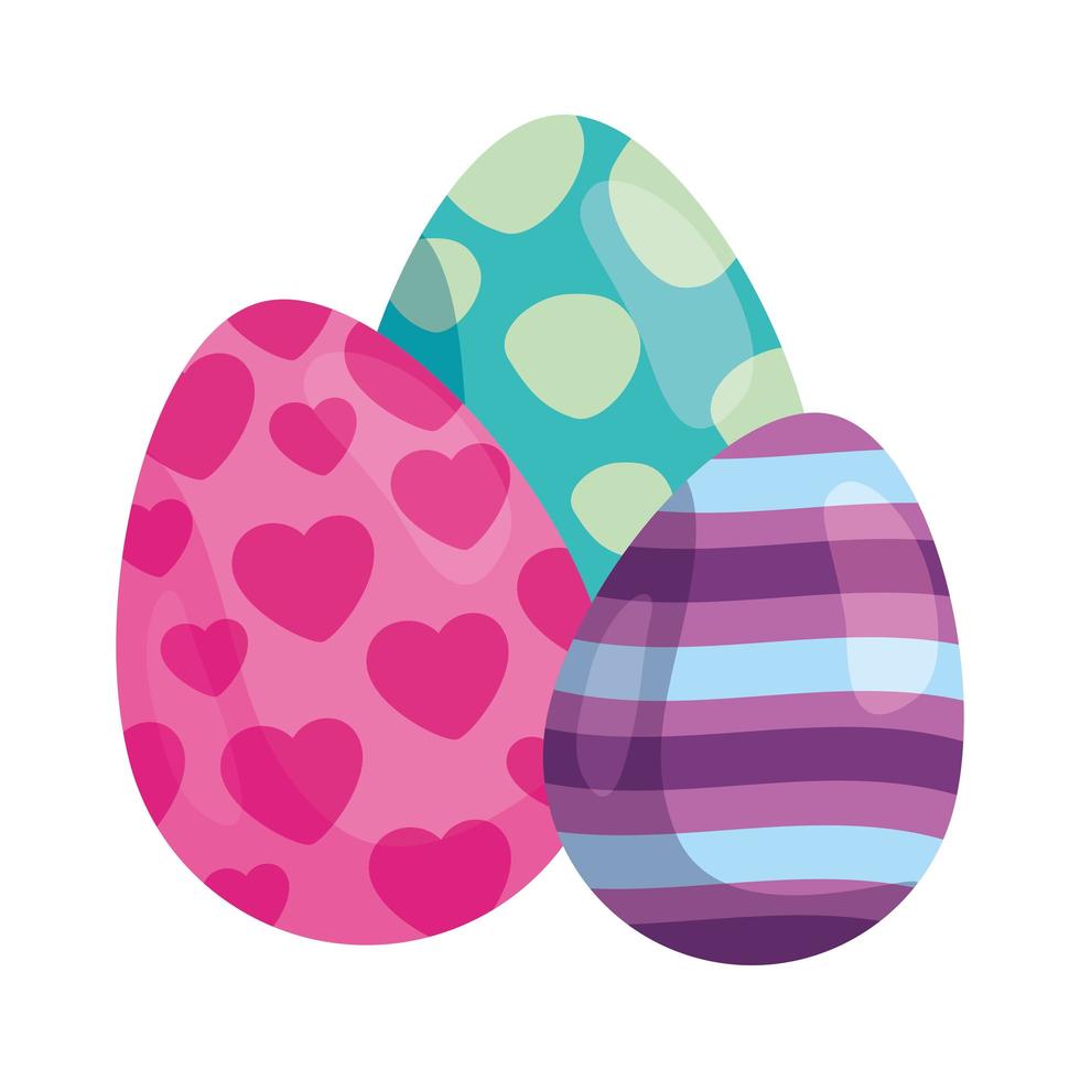 set of cute eggs easter decorated 1906653 Vector Art at Vecteezy