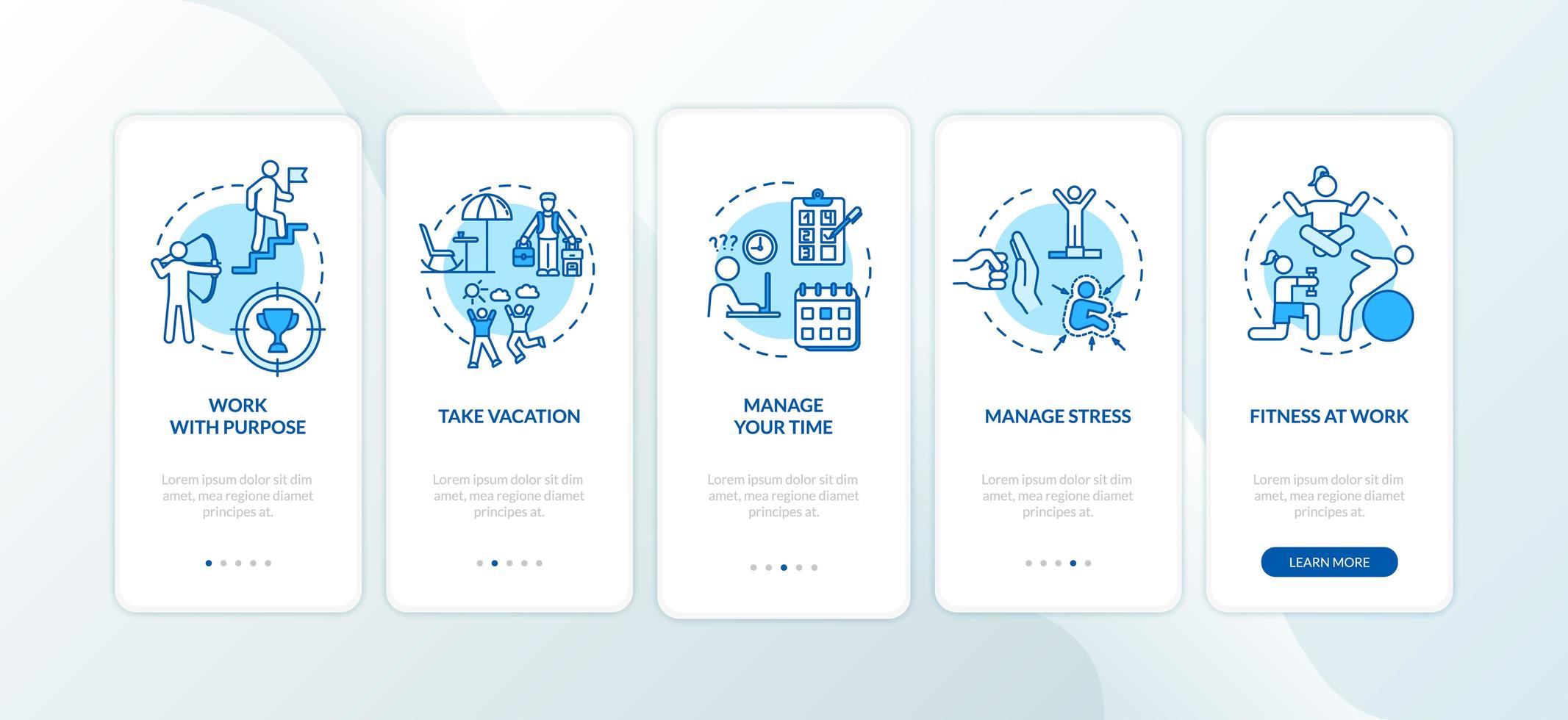 Avoid Burnout Onboarding Mobile App Page Screen With Concepts 1907878