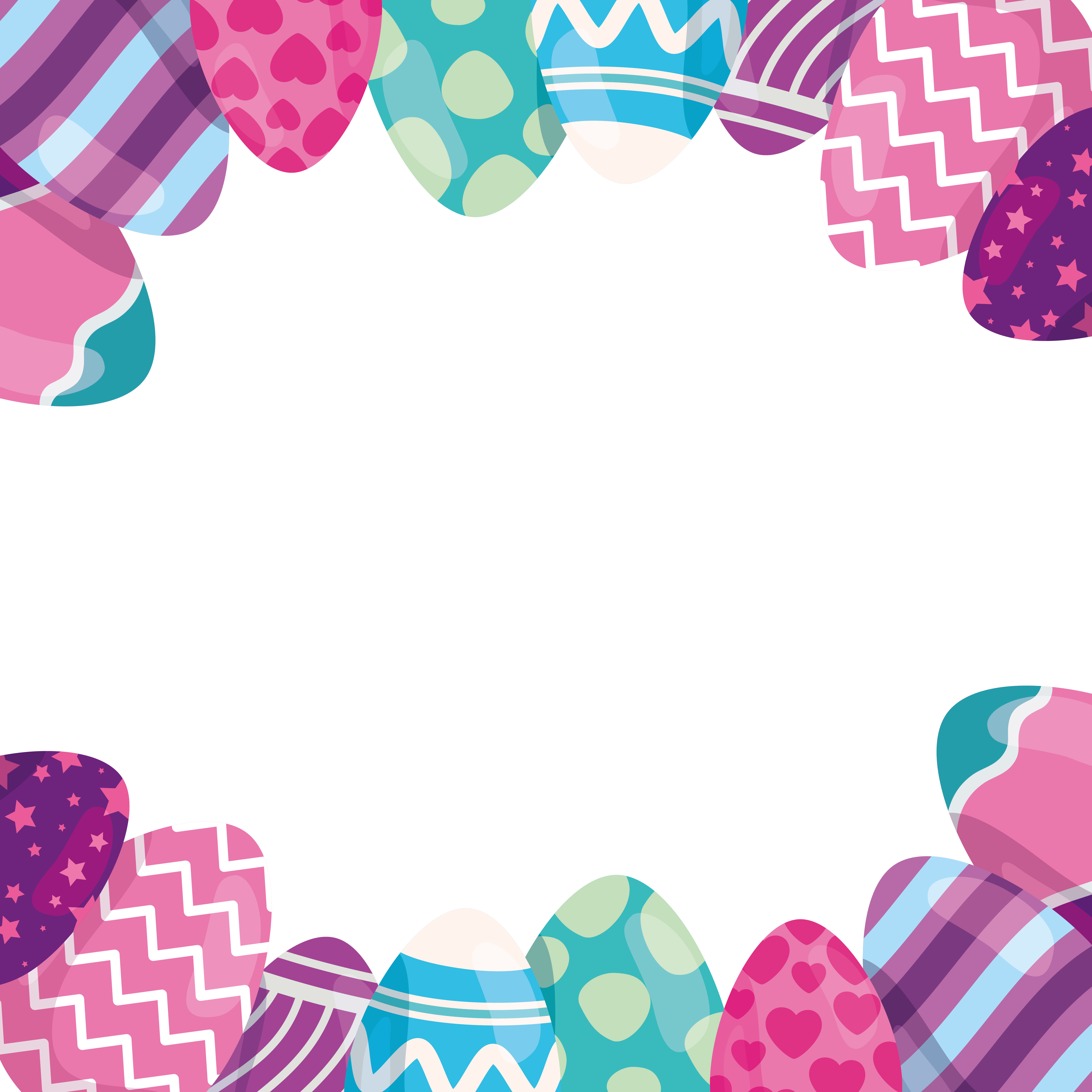 frame of eggs easter decorated 1907948 Vector Art at Vecteezy