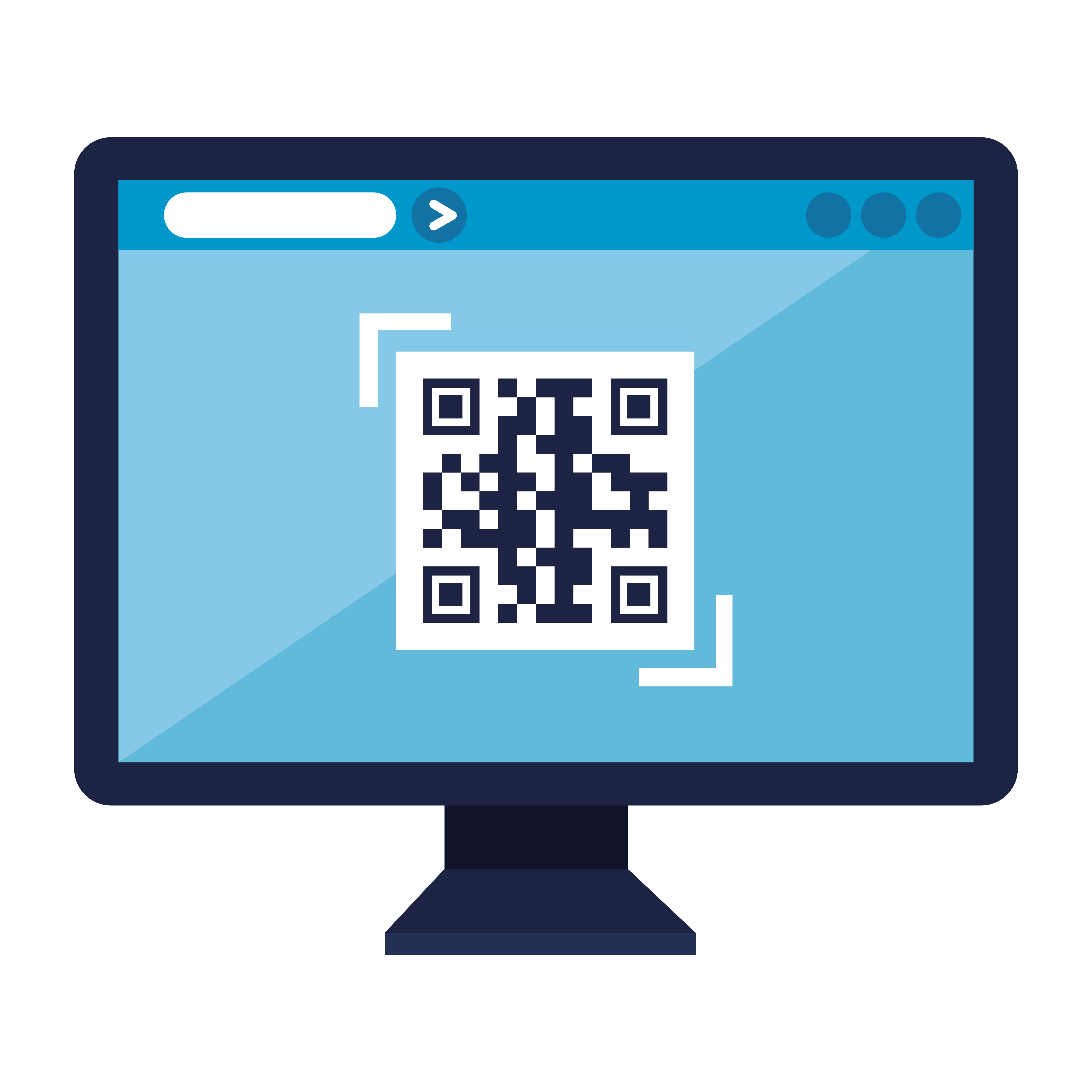 qr code inside computer vector design 1909721 Vector Art at Vecteezy