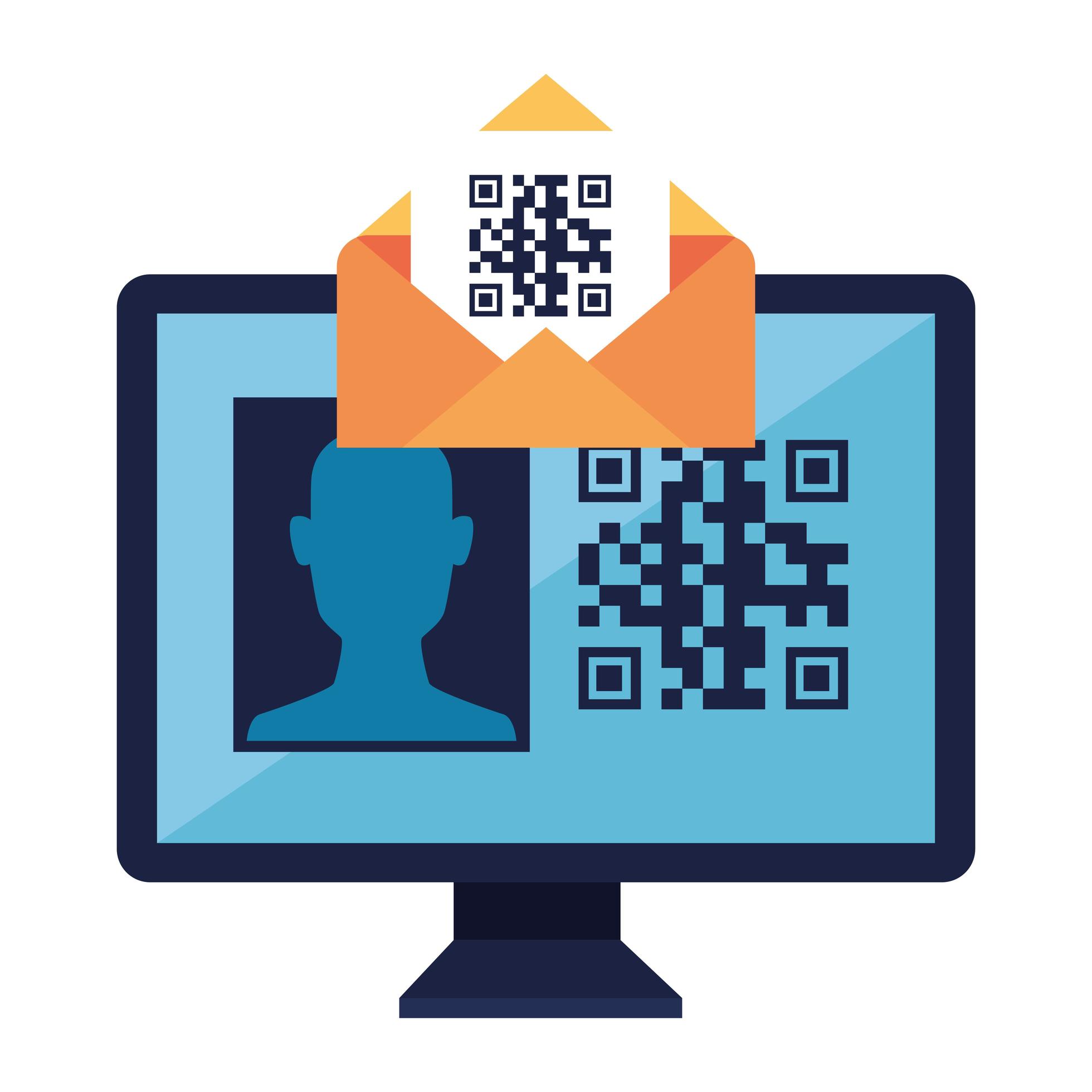 qr code inside envelope and computer vector design 1909760 Vector Art ... qr code inside envelope and computer vector design 1909760 Vector Art ...