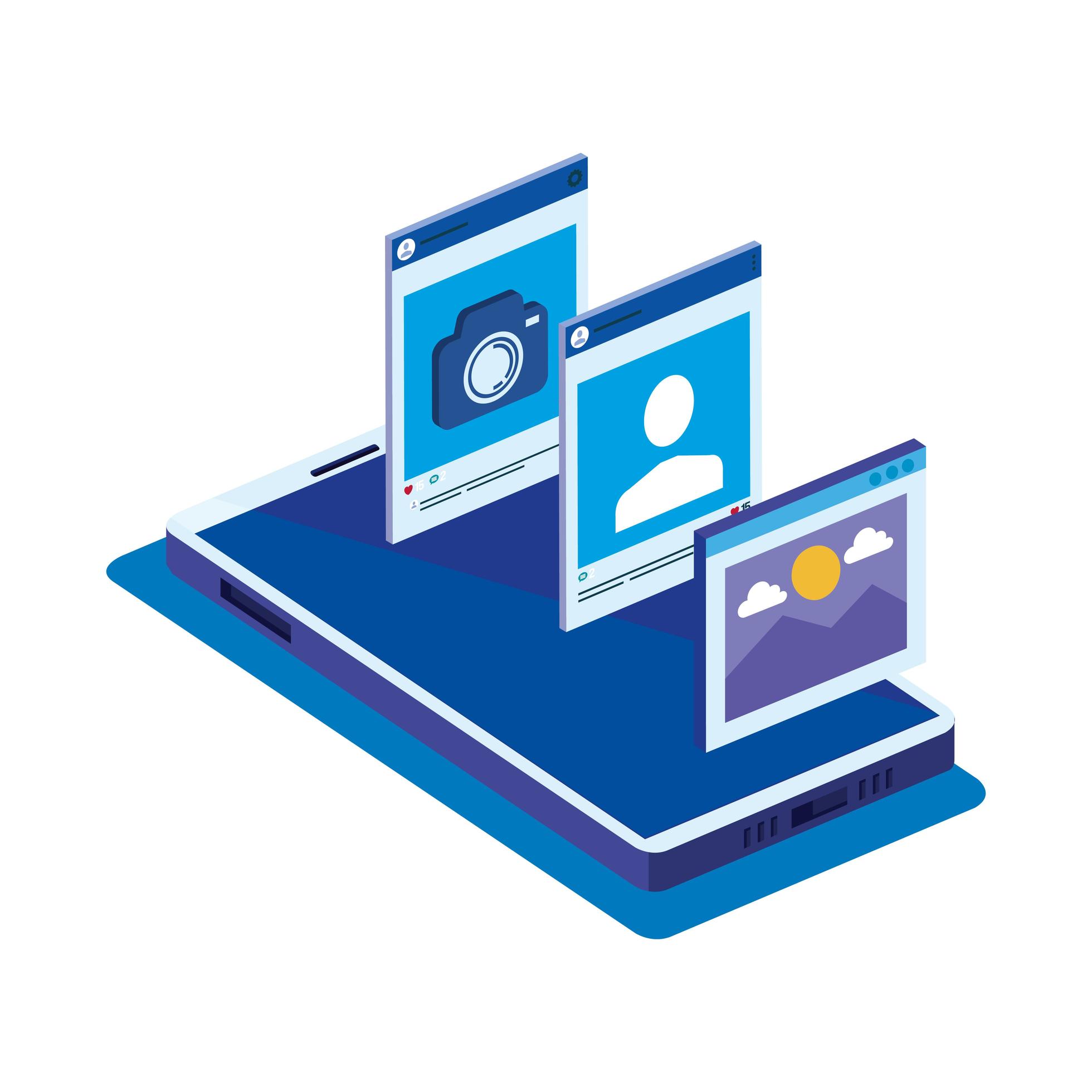 Isolated isometric smartphone vector design 1912628 Vector Art at Vecteezy