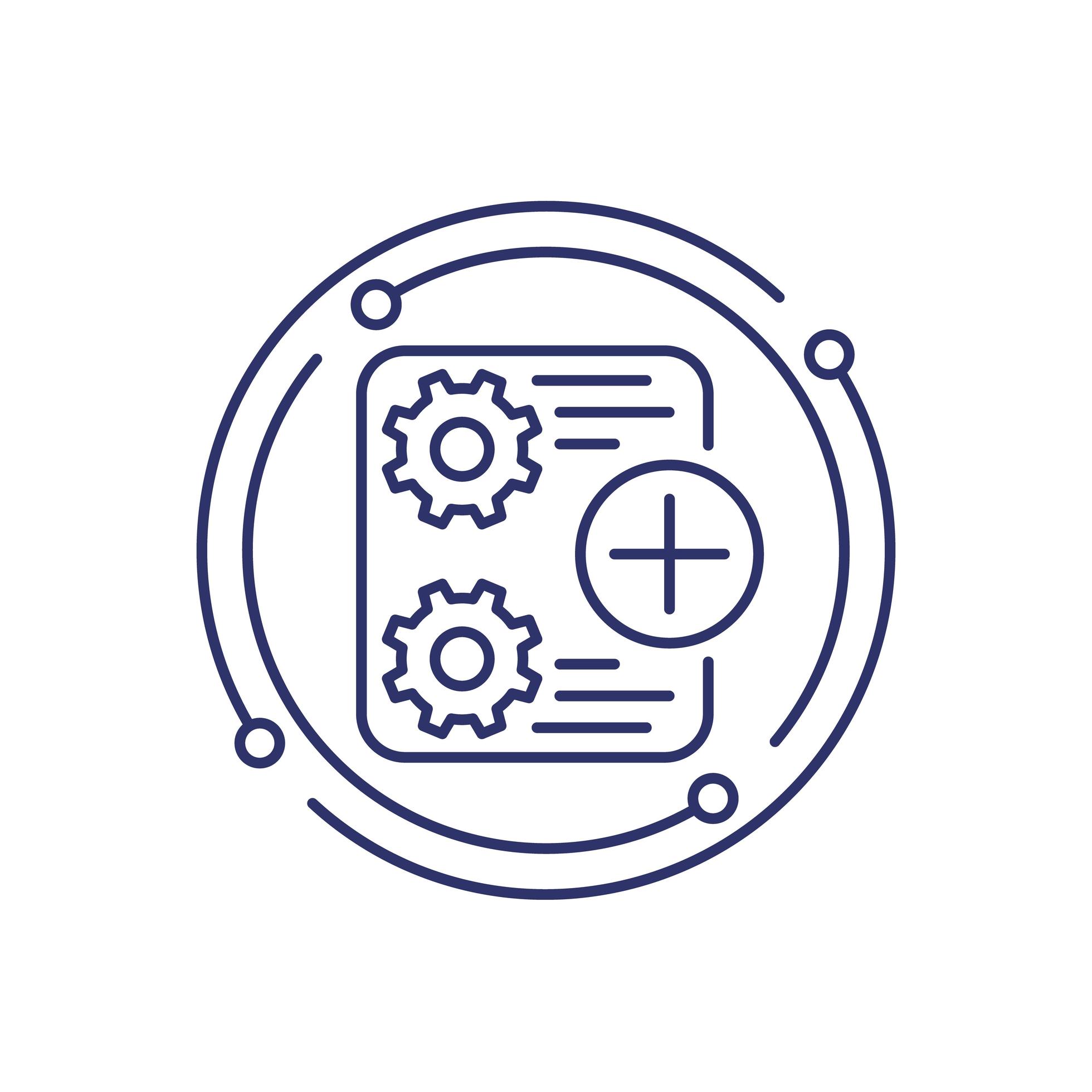 add new project, task line icon 1918131 Vector Art at Vecteezy