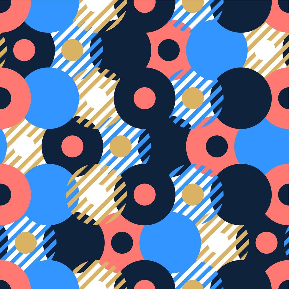 Abstract background seamless vector pattern made with circular ...