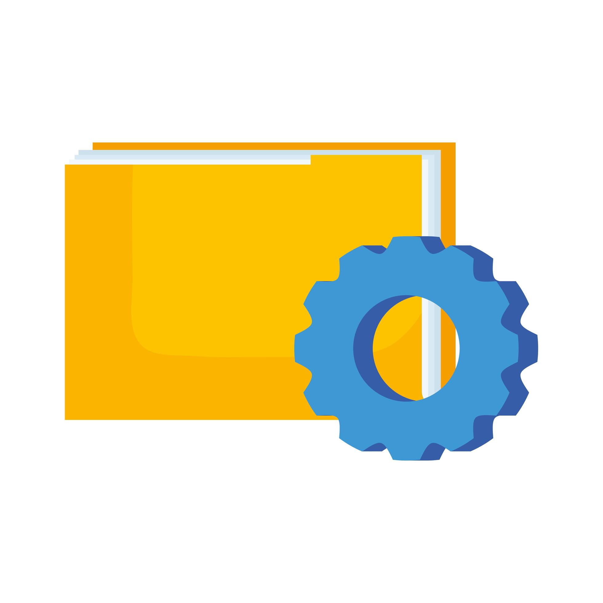 Isolated file and gear vector design 1921711 Vector Art at Vecteezy