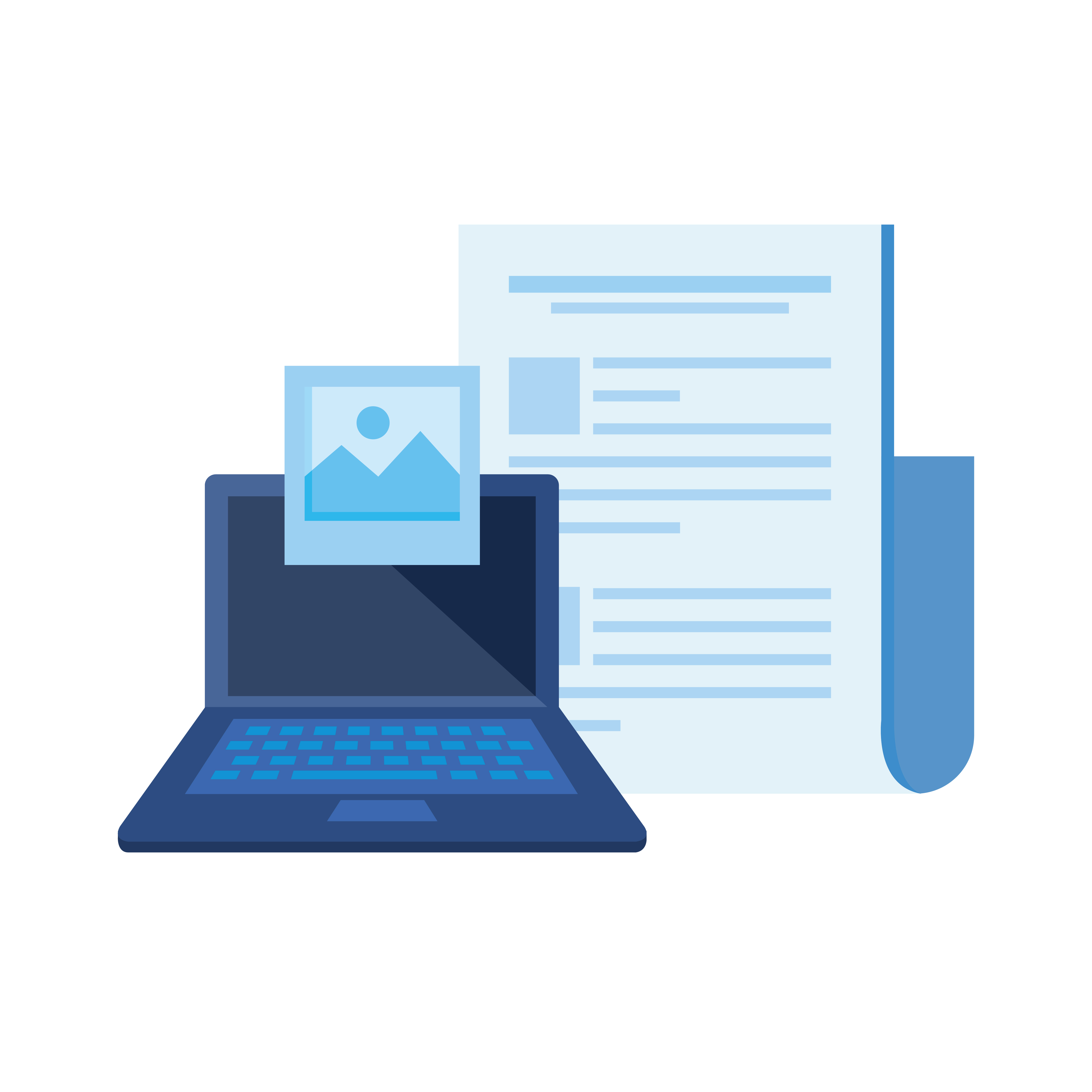 laptop computer with document file 1921759 Vector Art at Vecteezy