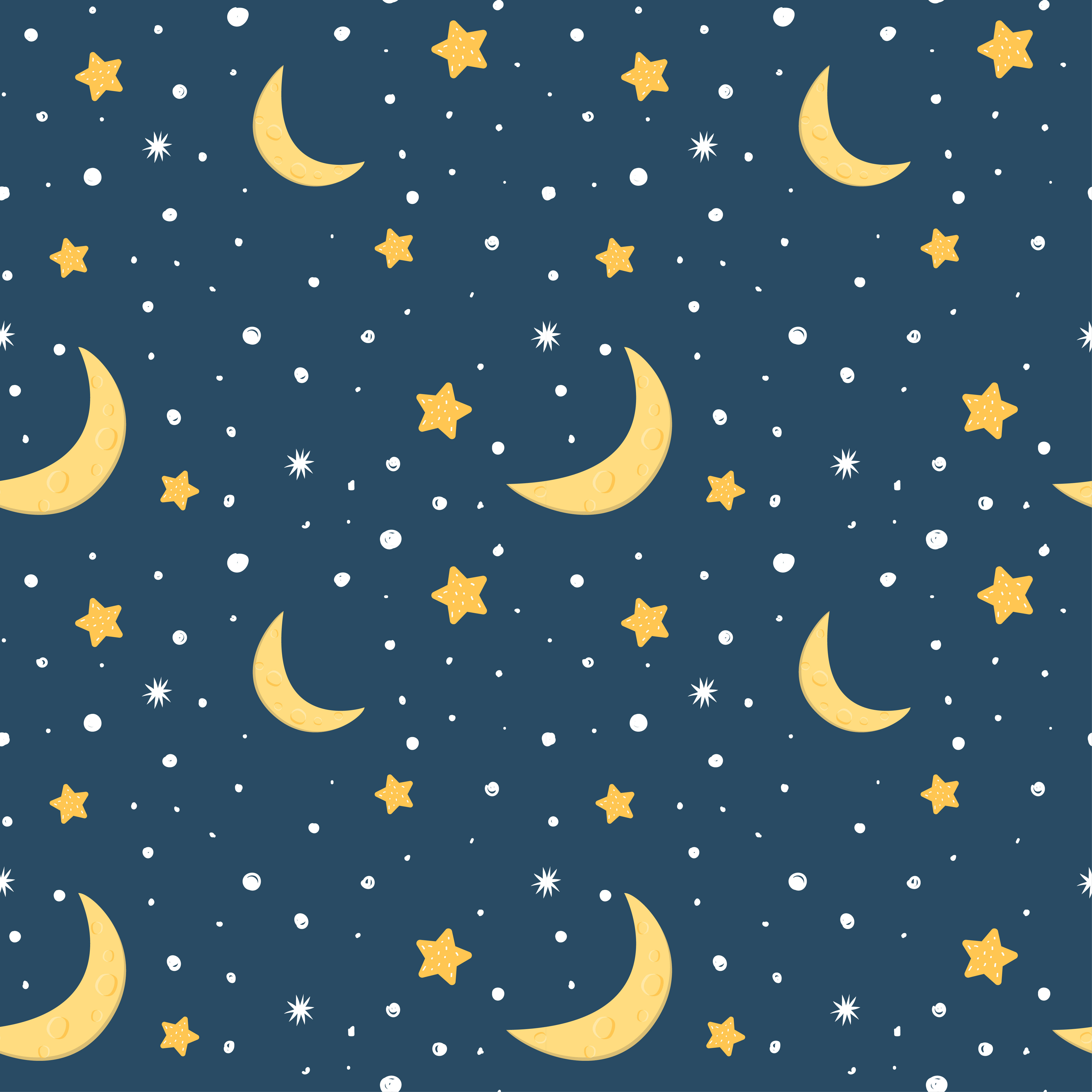 Moon And Stars Pattern Vector Art, Icons, and Graphics for Free Download