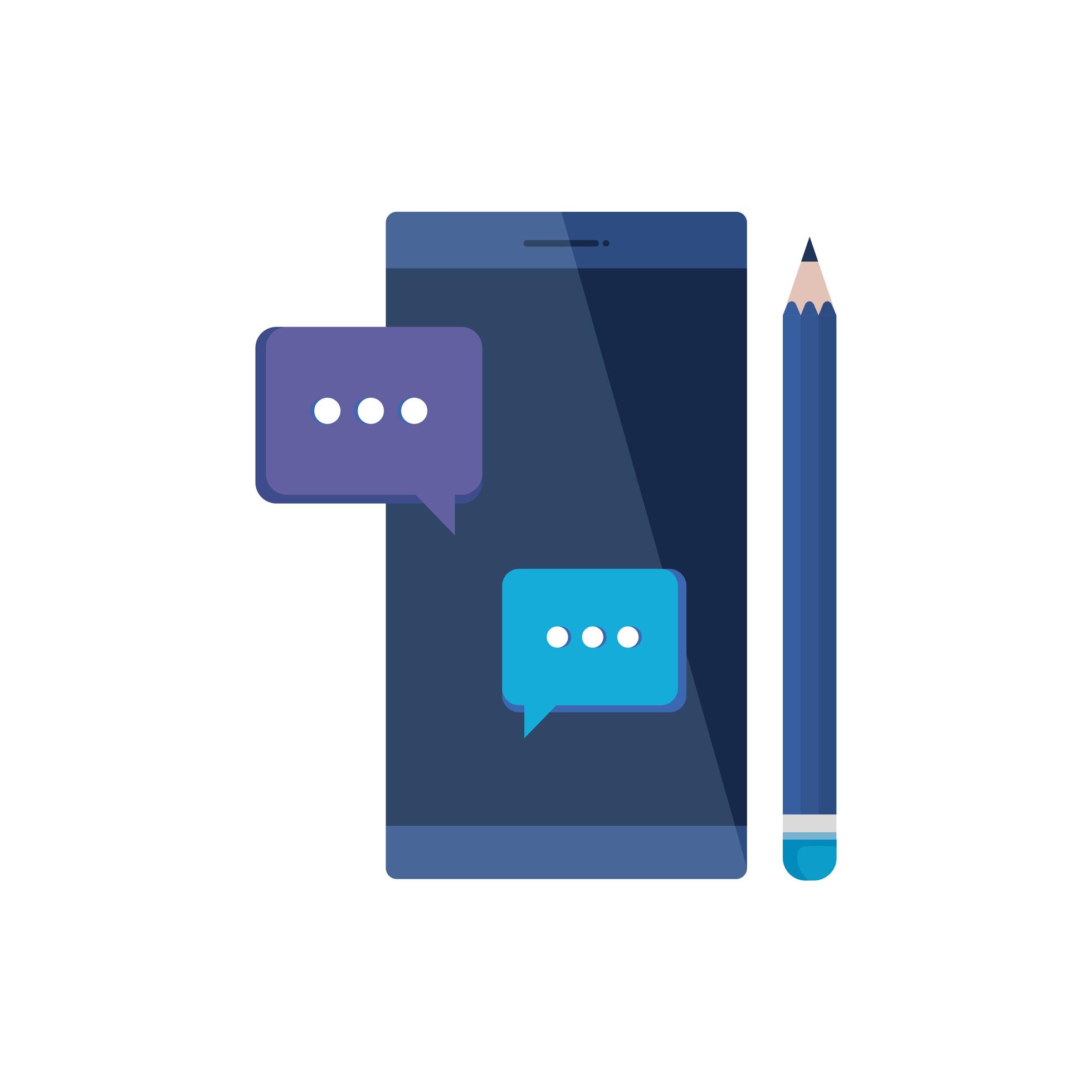 smartphone device with speech bubbles 1923911 Vector Art at Vecteezy