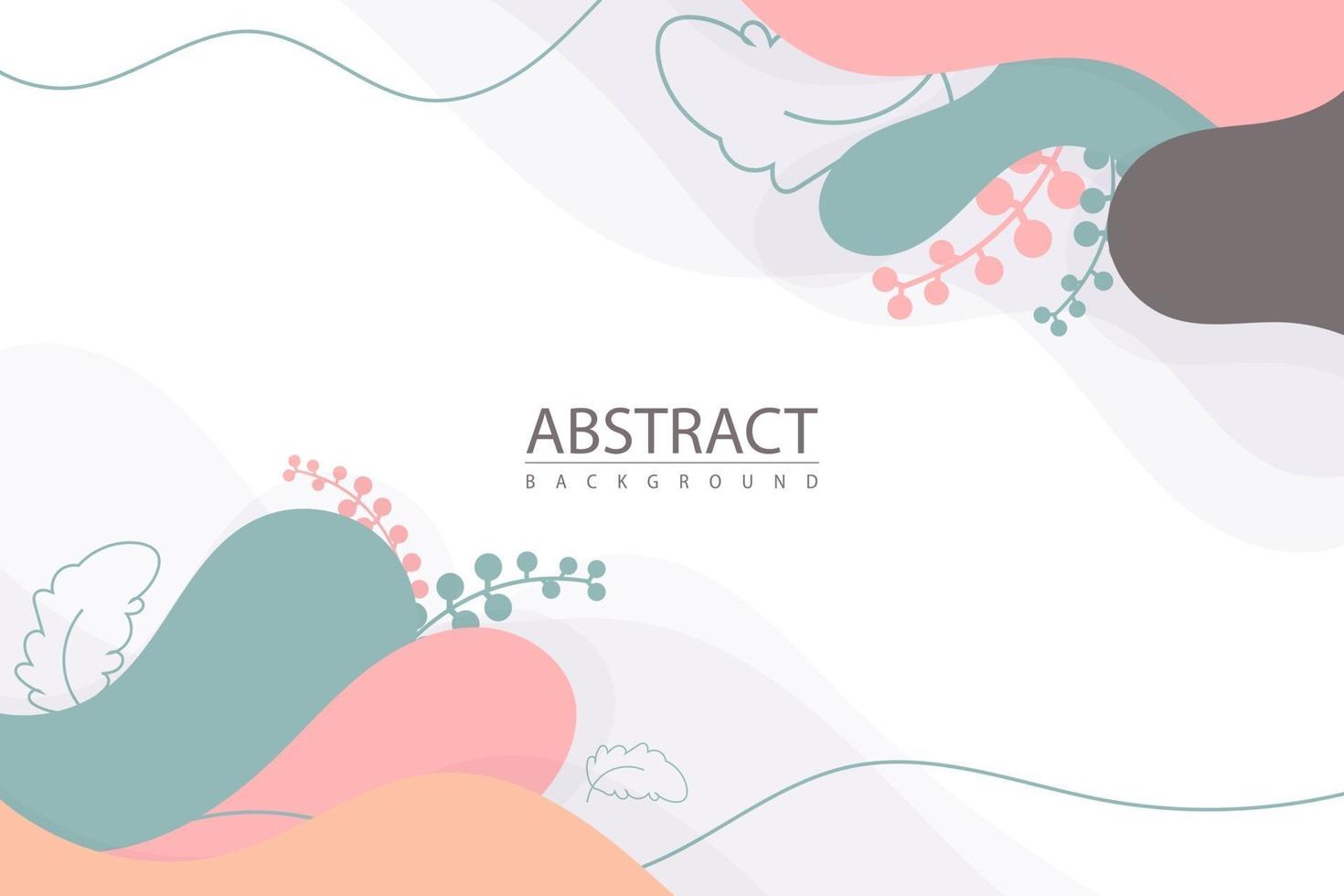 Abstract colorful background shapes with plants 1924092 Vector Art at ...