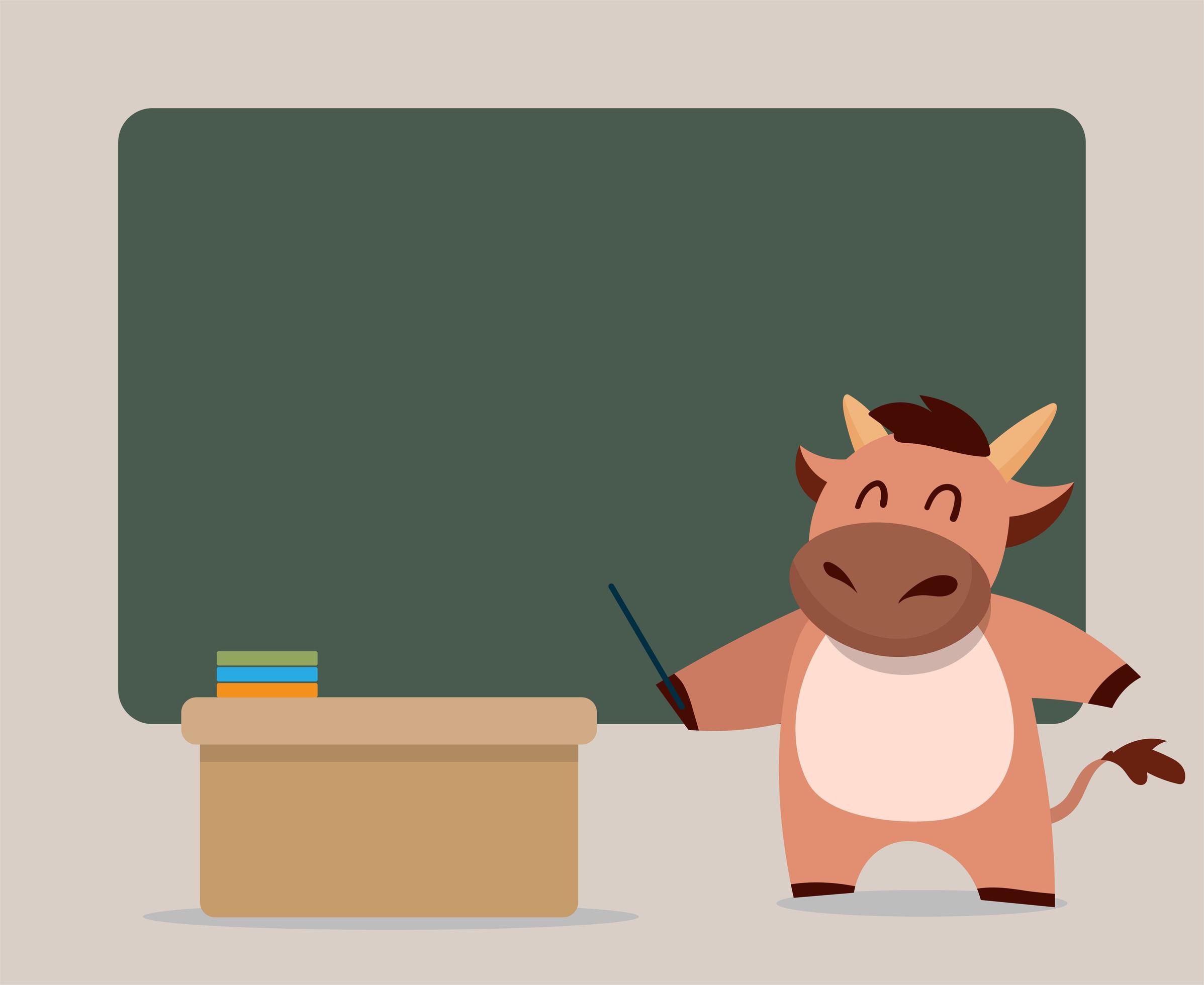 Cute teacher cow character 1925506 Vector Art at Vecteezy
