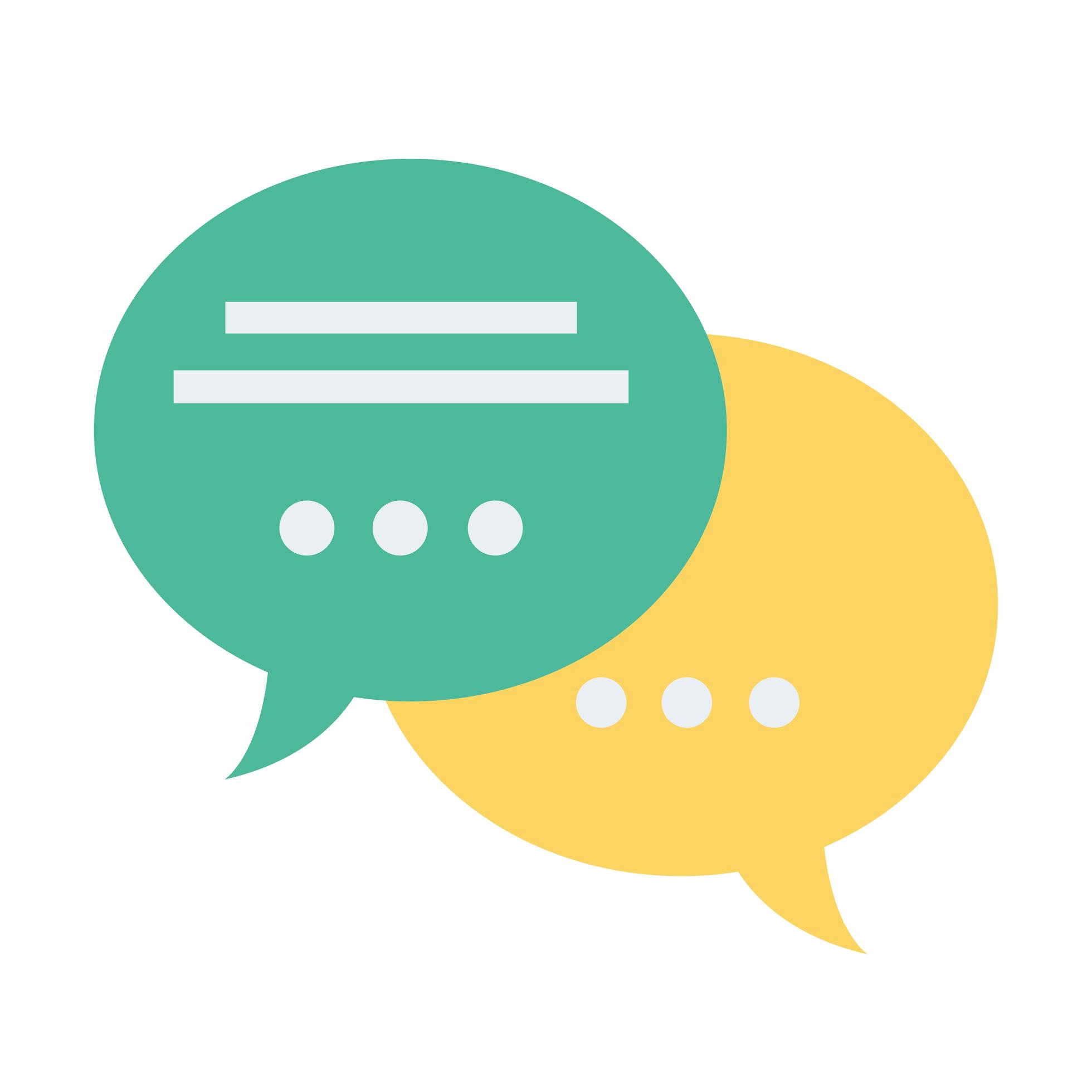 speech bubbles flat style icons 1931686 Vector Art at Vecteezy