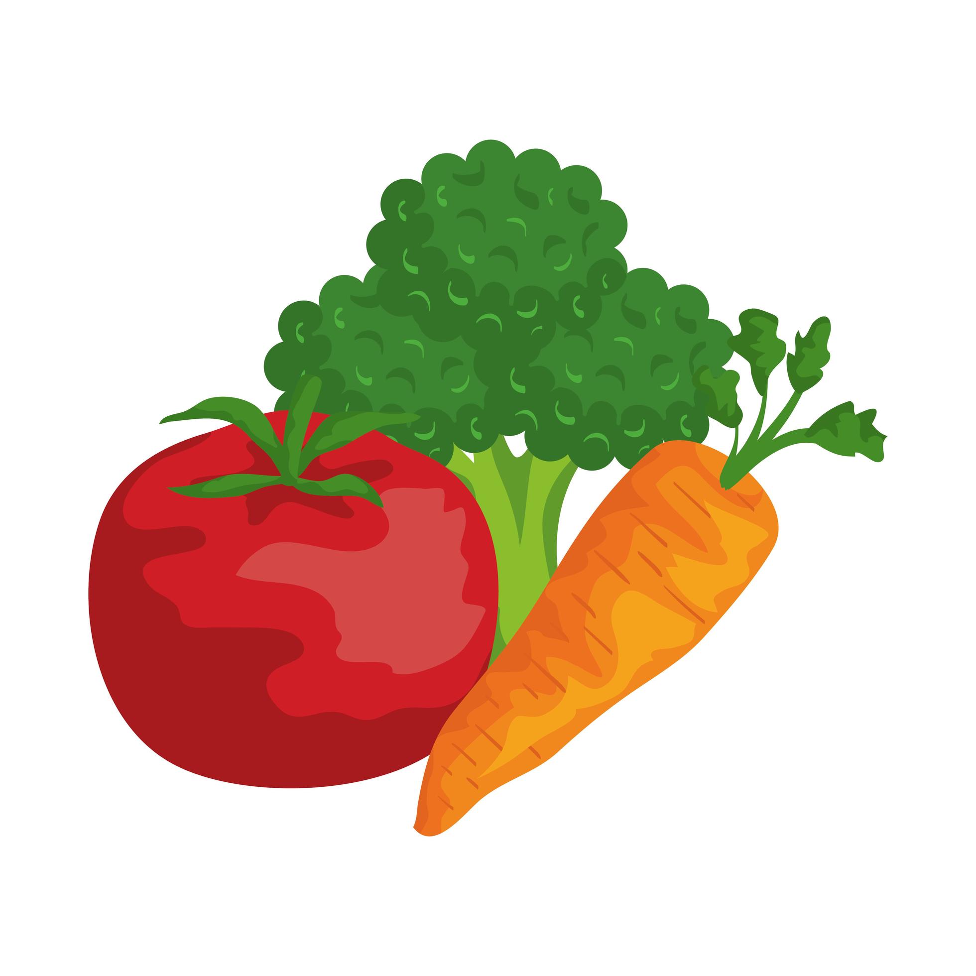 fresh vegetables healthy food icons 1932087 Vector Art at Vecteezy