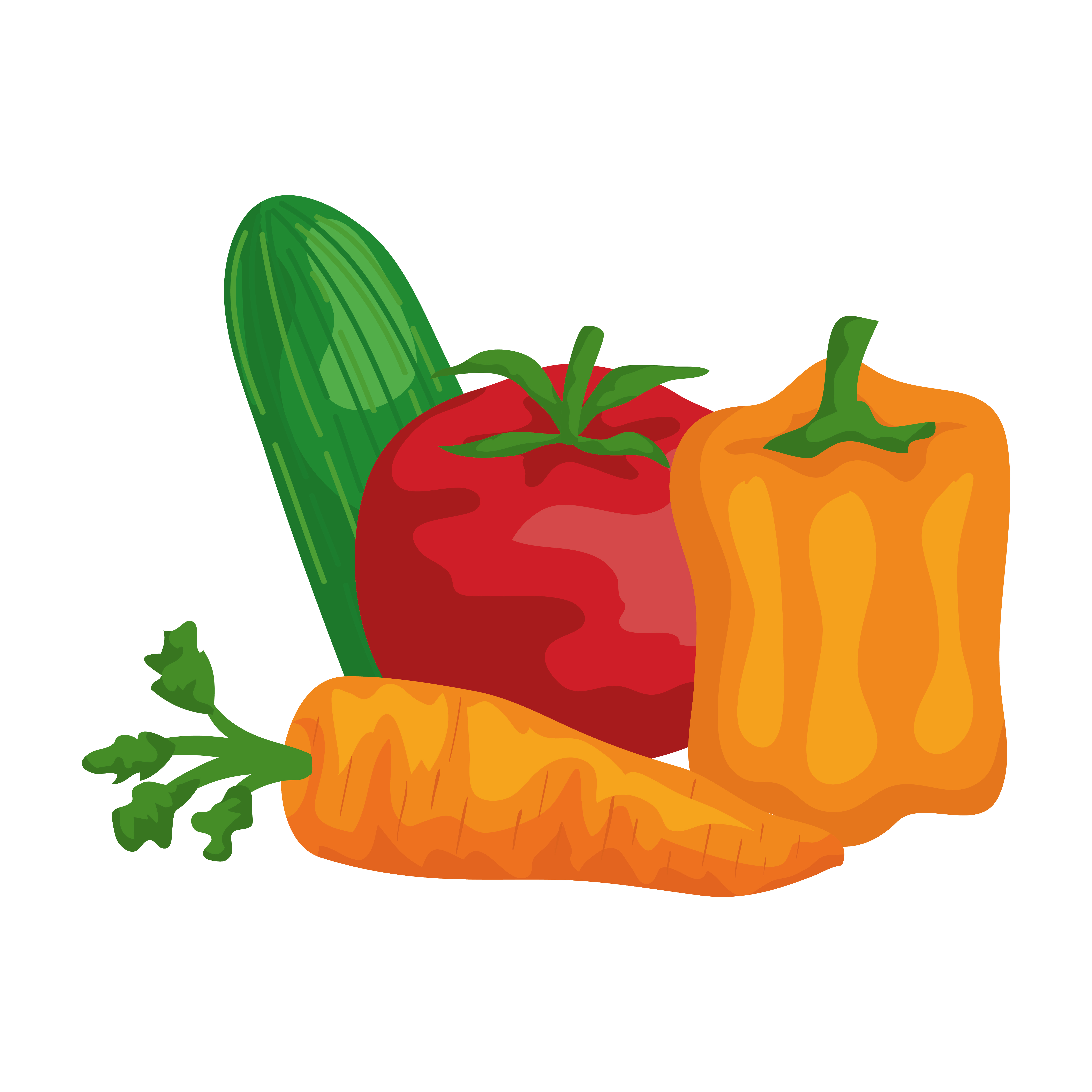 fresh vegetables healthy food icons 1932115 Vector Art at Vecteezy