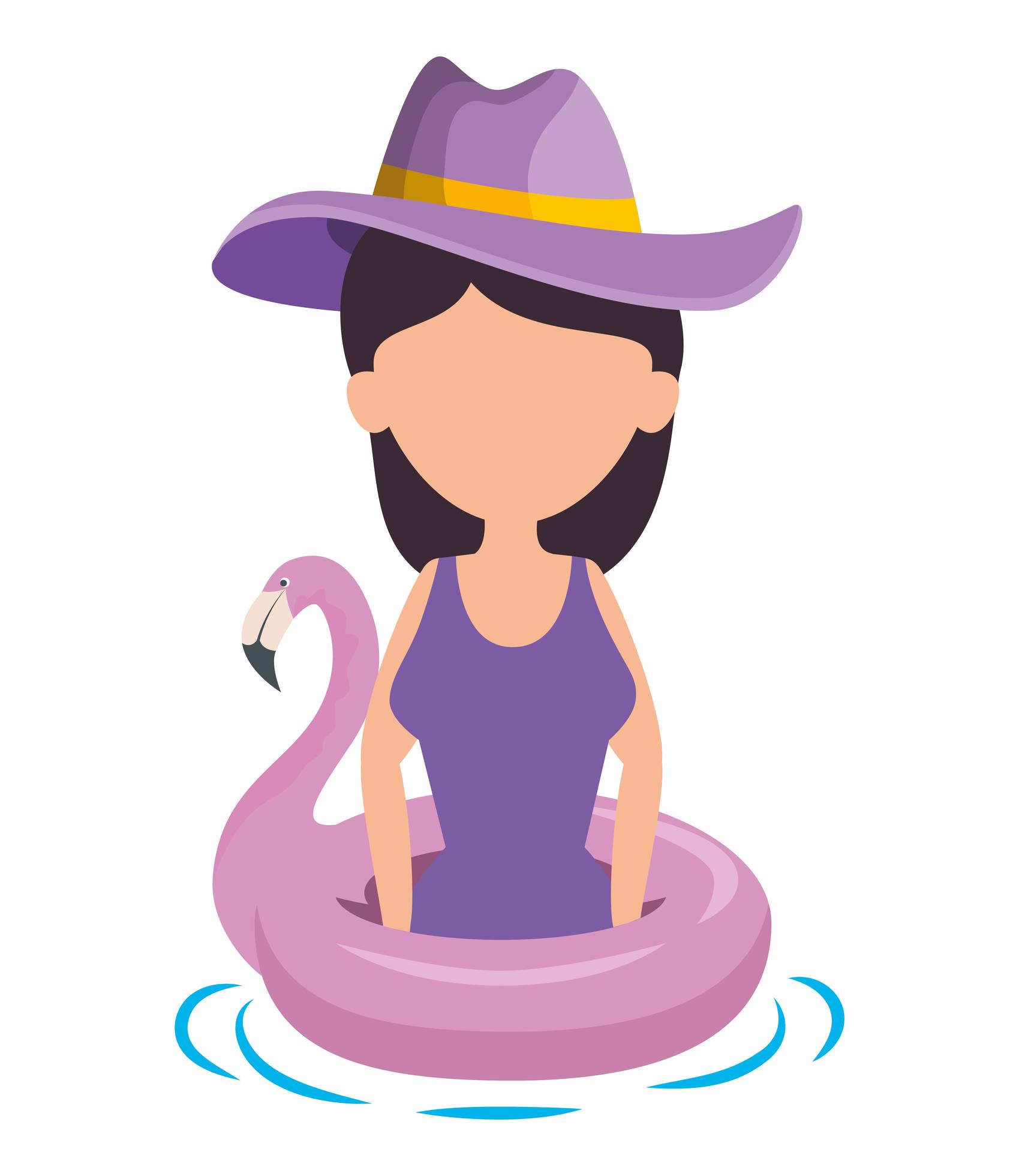 Beautiful Woman With Swimsuit Vector Illustration 1932817 Vector Art At Vecteezy