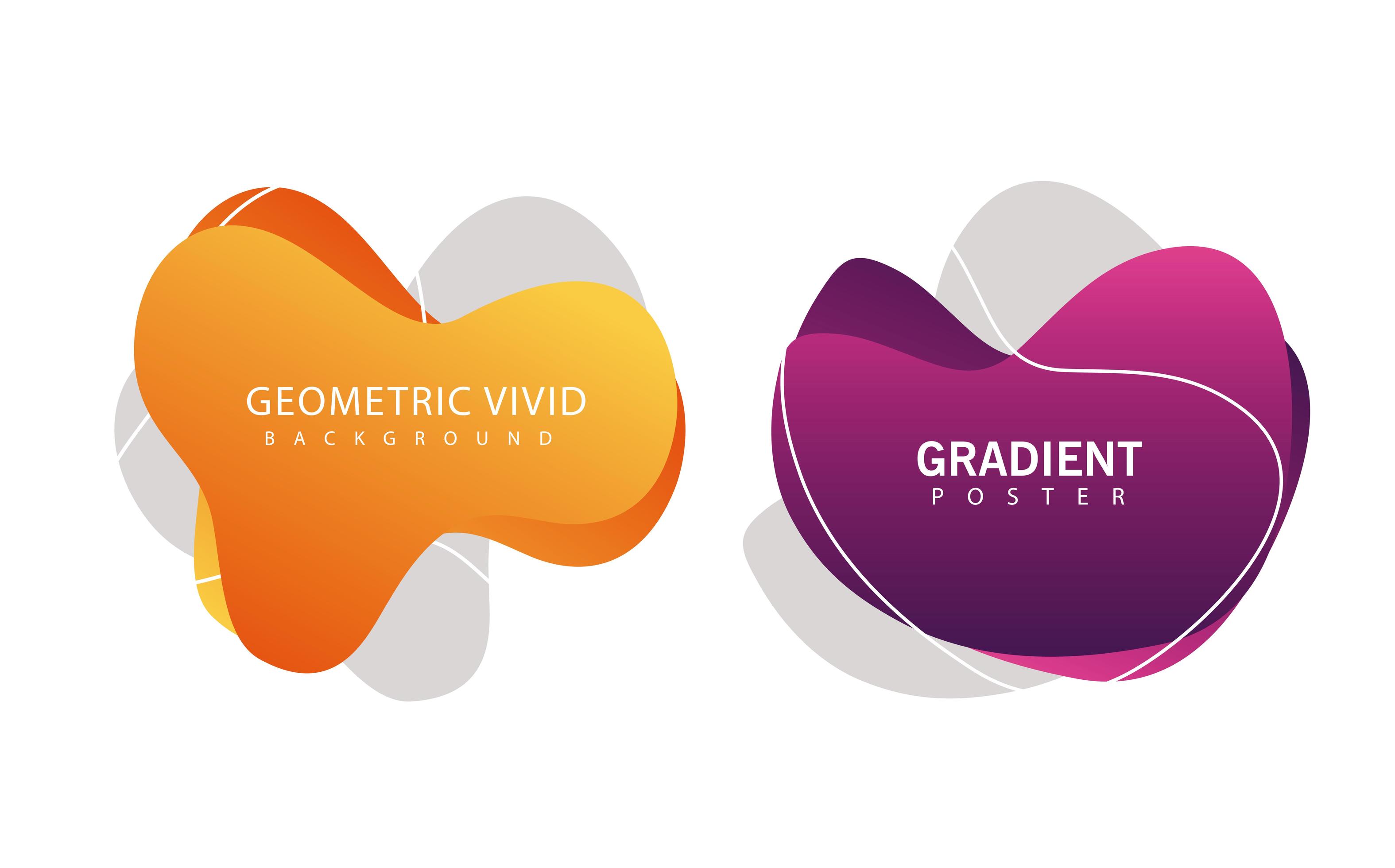 Abstract gradient label set 1934341 Vector Art at Vecteezy