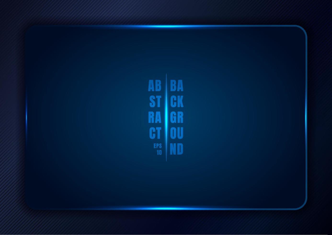 Abstract blue gradient template background with rectangle rounded frame ...