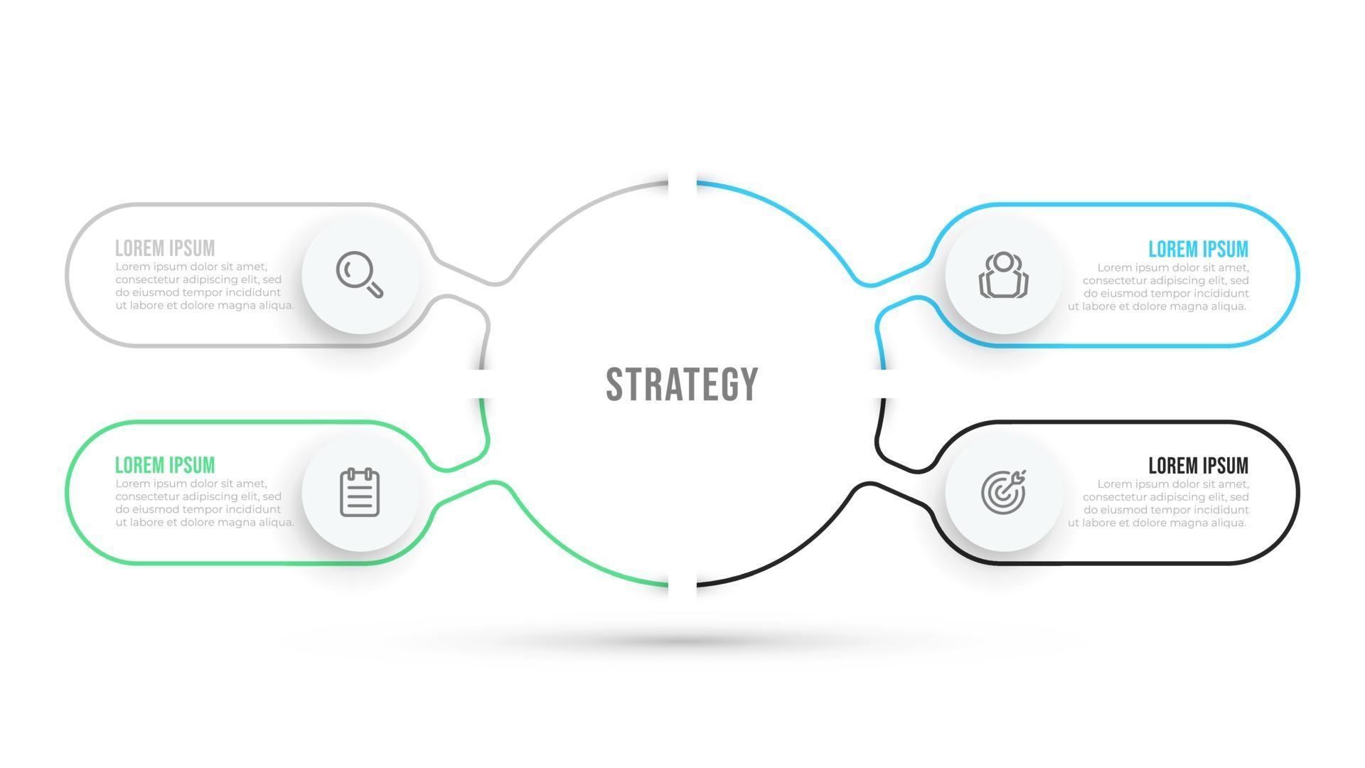 Thin line flat infographic template. Business data visualization design ...