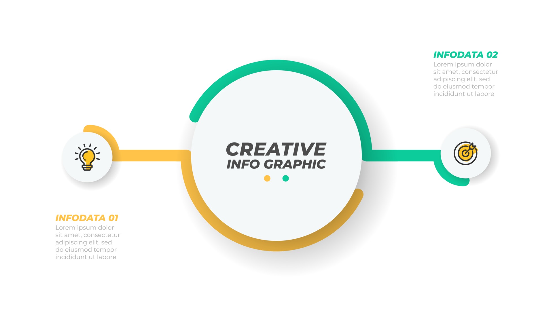 Two info graphics element. Business concept with 2 options, steps or ...