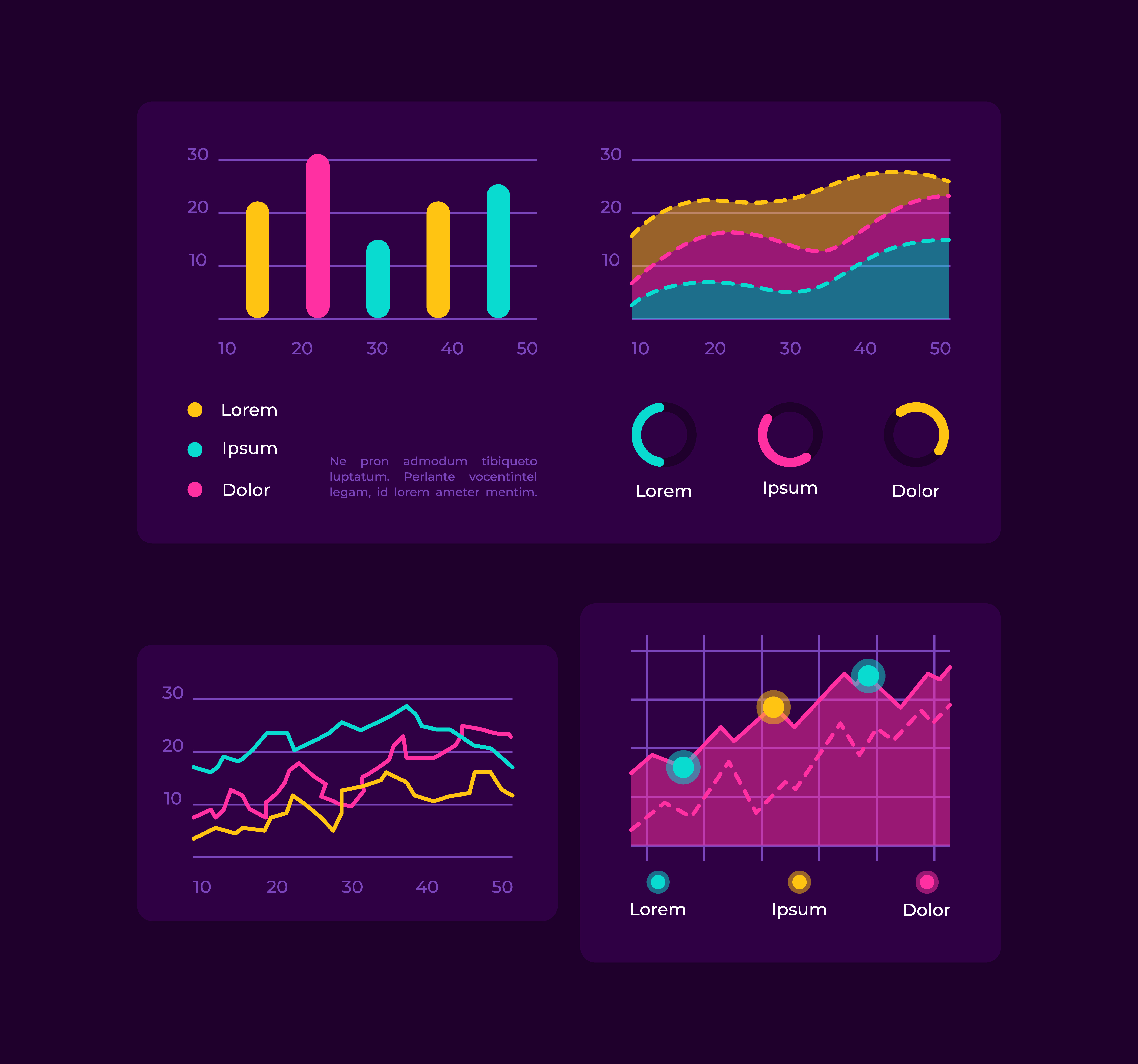 Progress charts UI elements kit 1938873 Vector Art at Vecteezy