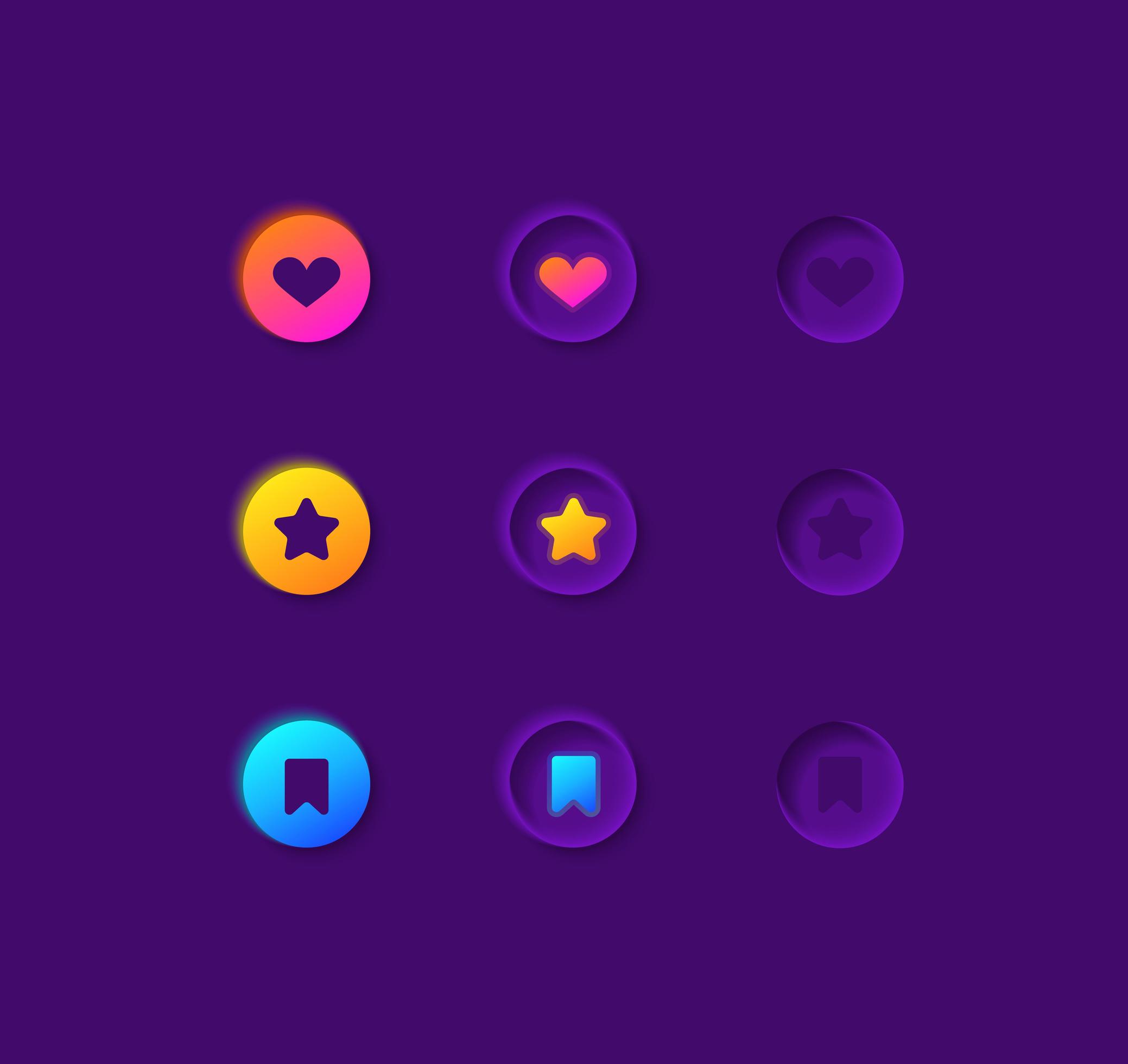 Like buttons UI elements kit 1938877 Vector Art at Vecteezy