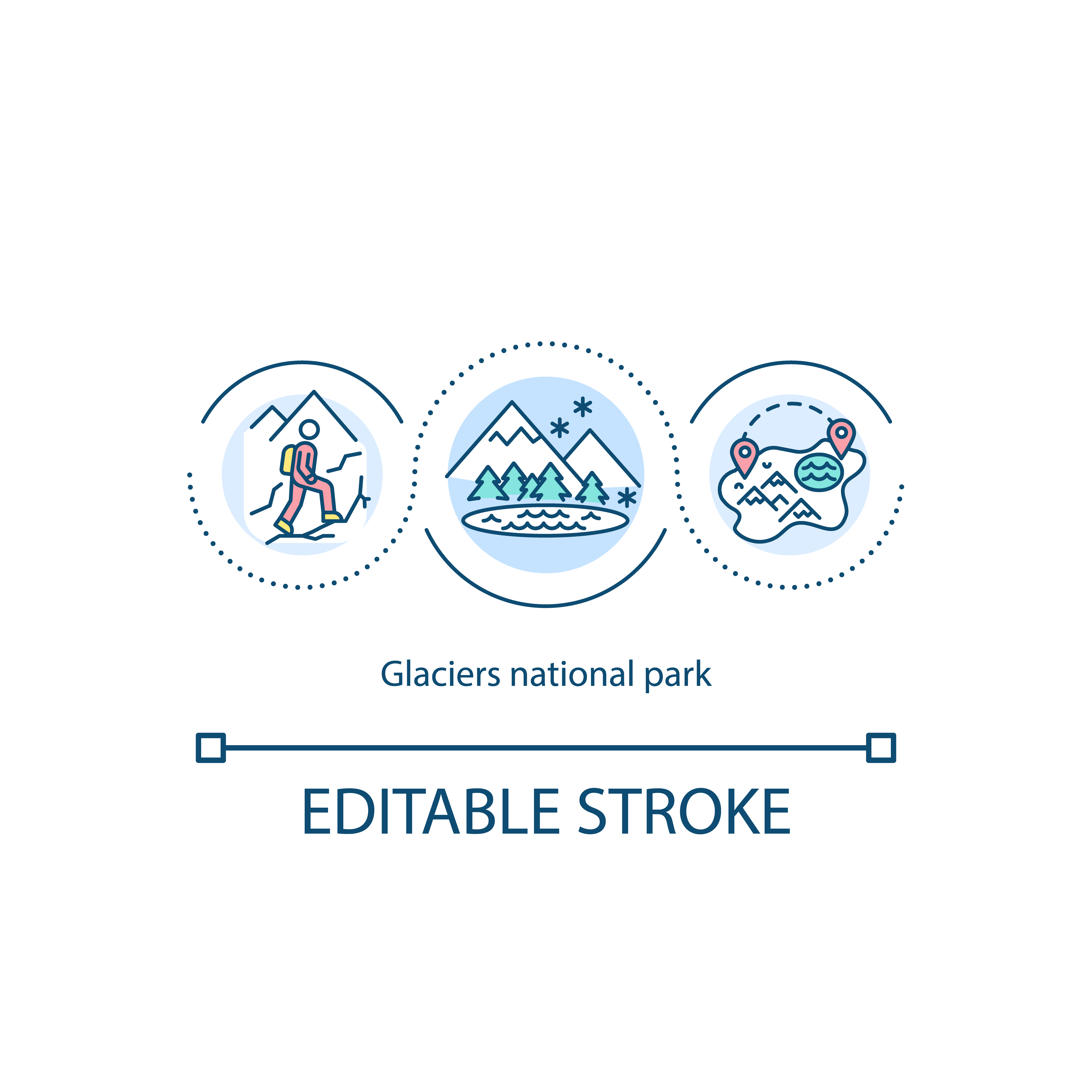 Glaciers national park concept icon 1938933 Vector Art at Vecteezy