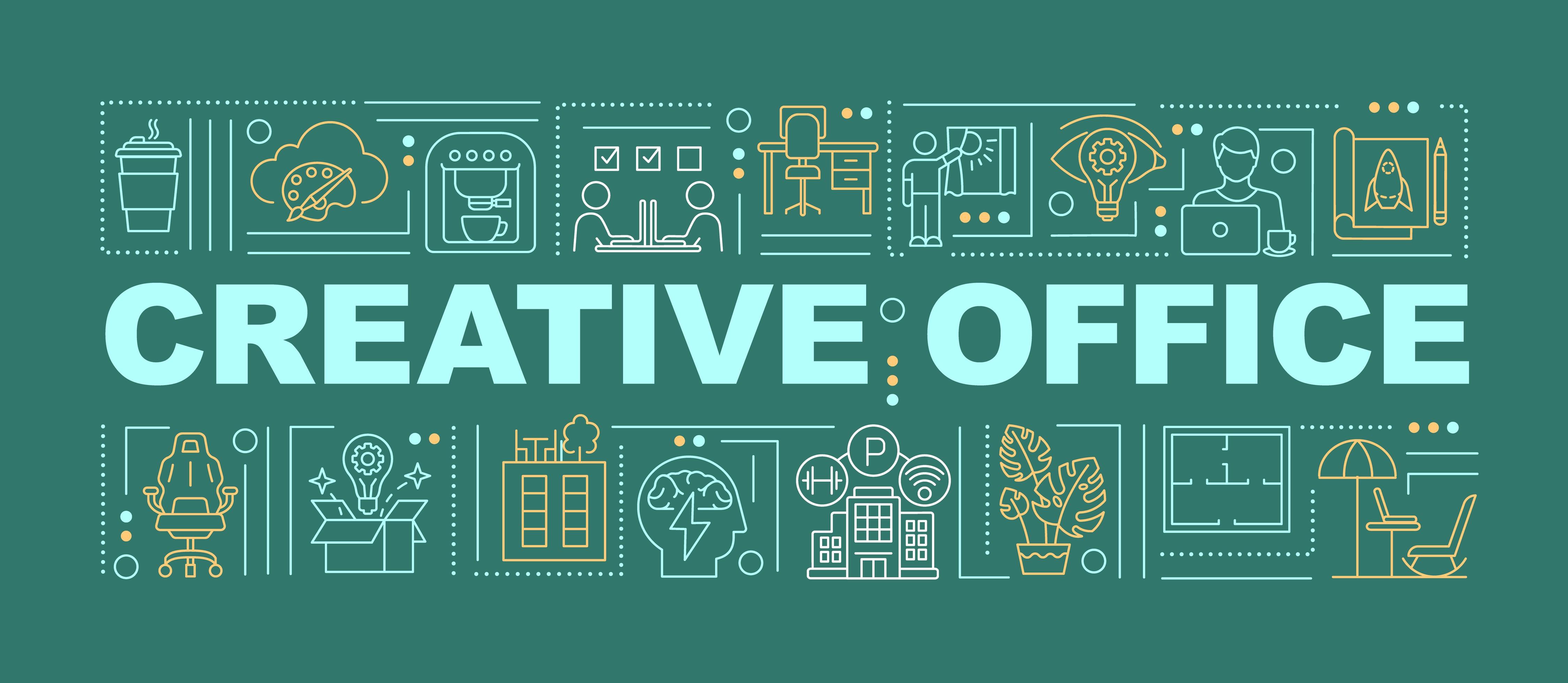 Creative office word concepts banner 1939128 Vector Art at Vecteezy Creative office word concepts banner 1939128 Vector Art at Vecteezy
