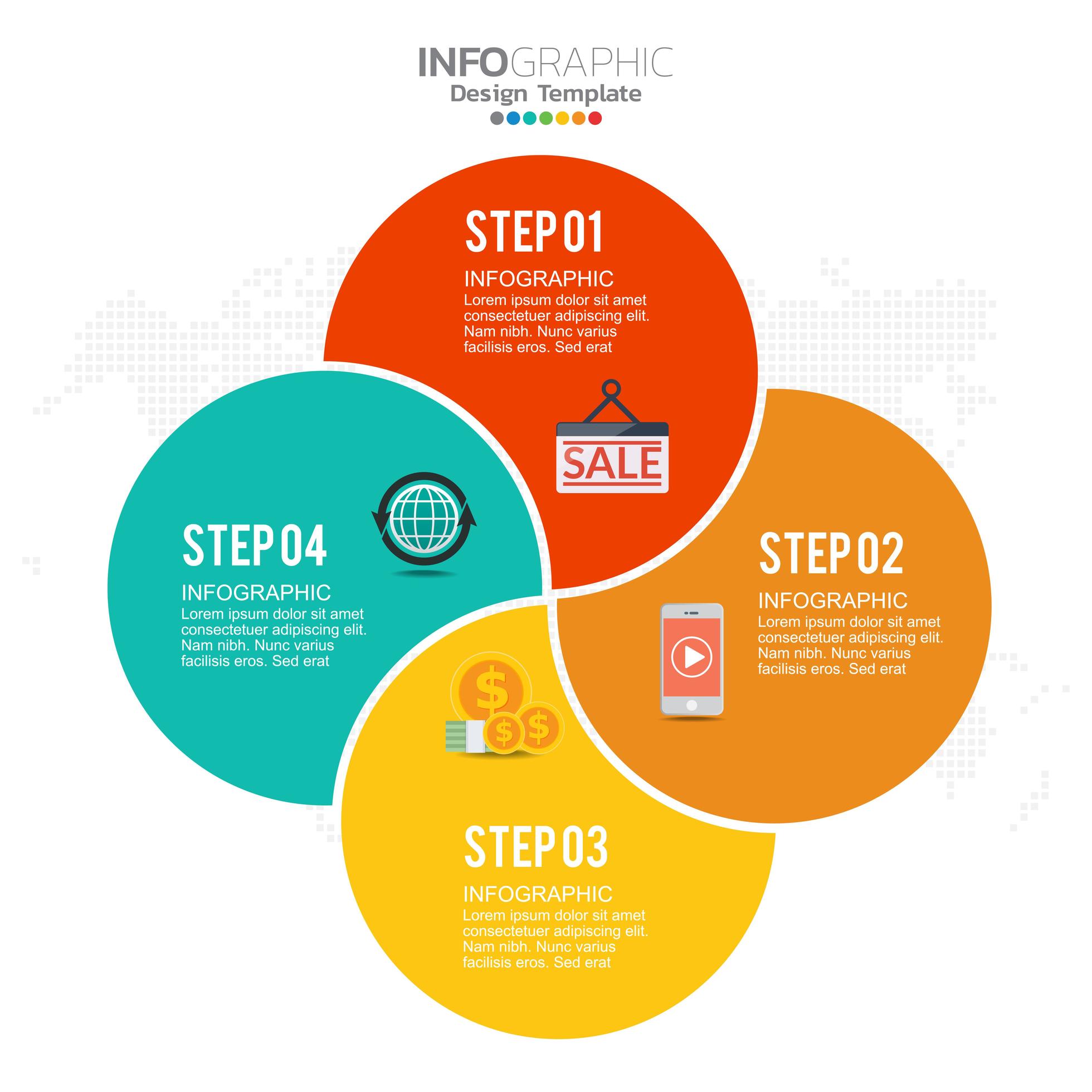 Business infographic elements with 4 sections or steps 1943395 Vector ... Business infographic elements with 4 sections or steps 1943395 Vector ...