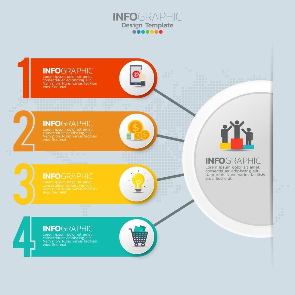 Business infographic elements with 4 sections or steps 1943558 Vector ... Business infographic elements with 4 sections or steps 1943558 Vector ...
