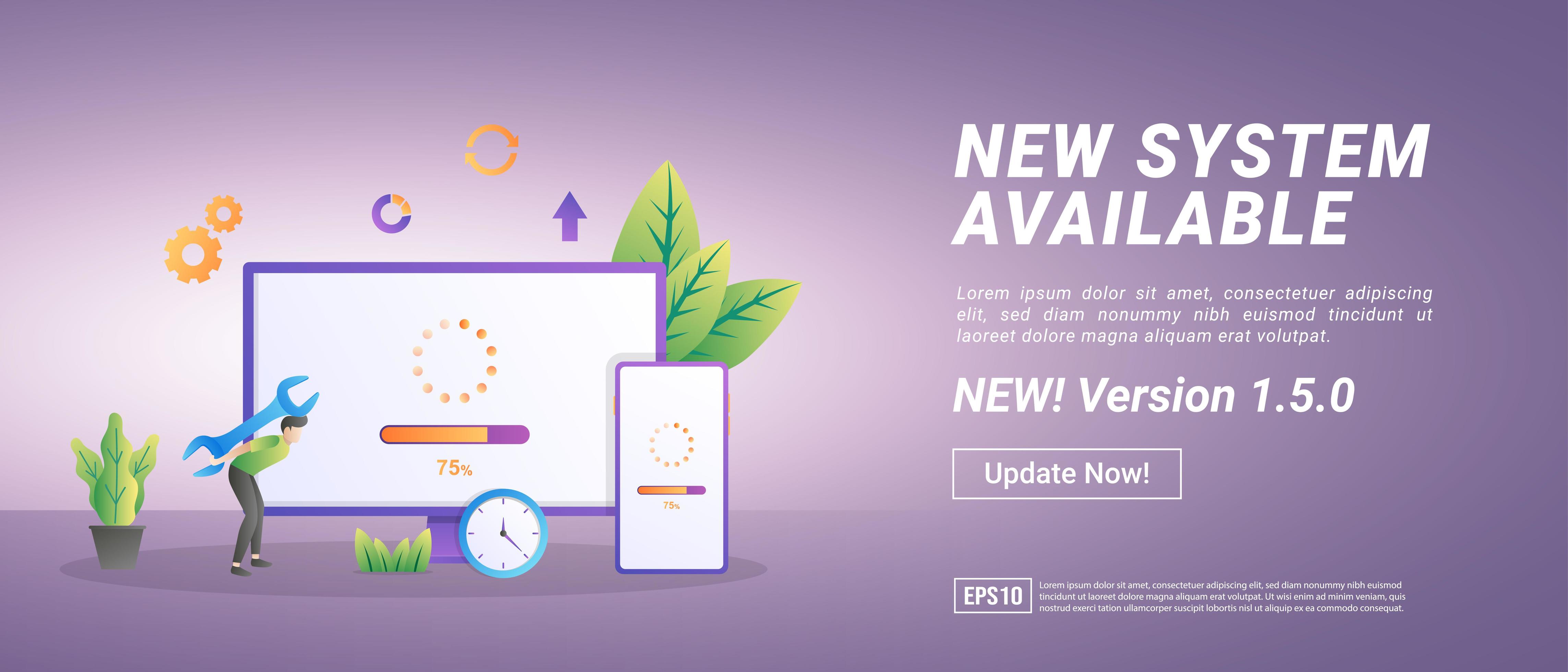 Updating system concept. The process of upgrading to System Update ... Updating system concept. The process of upgrading to System Update ...