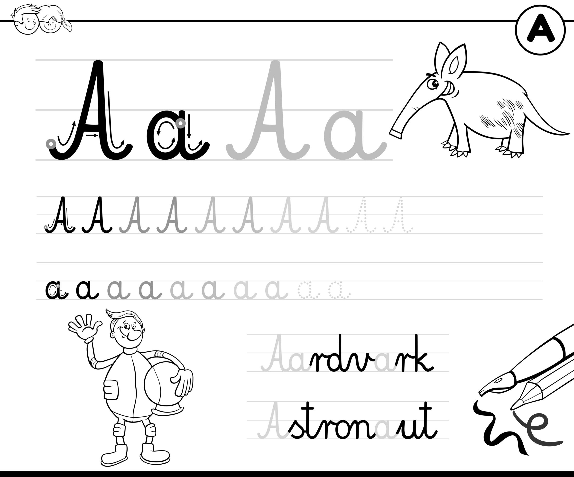 Learn To Write Letter A Workbook For Children 1945318 Vector Art At Learn To Write Letter A Workbook For Children 1945318 Vector Art At