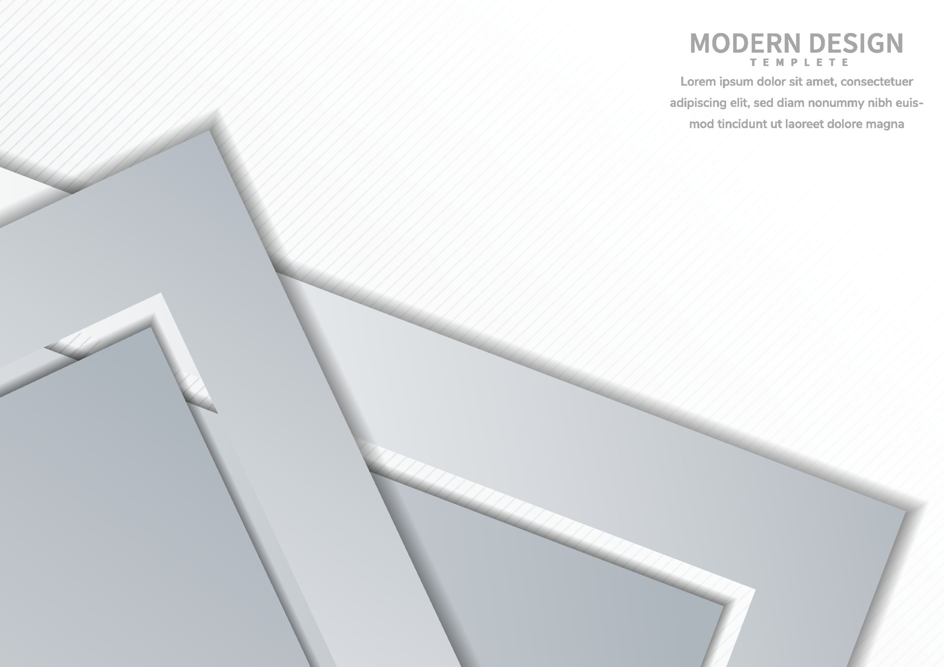 Abstract Template Triangle Arrow Corner Gray Overlapping With Copy Space For Text Design Gray