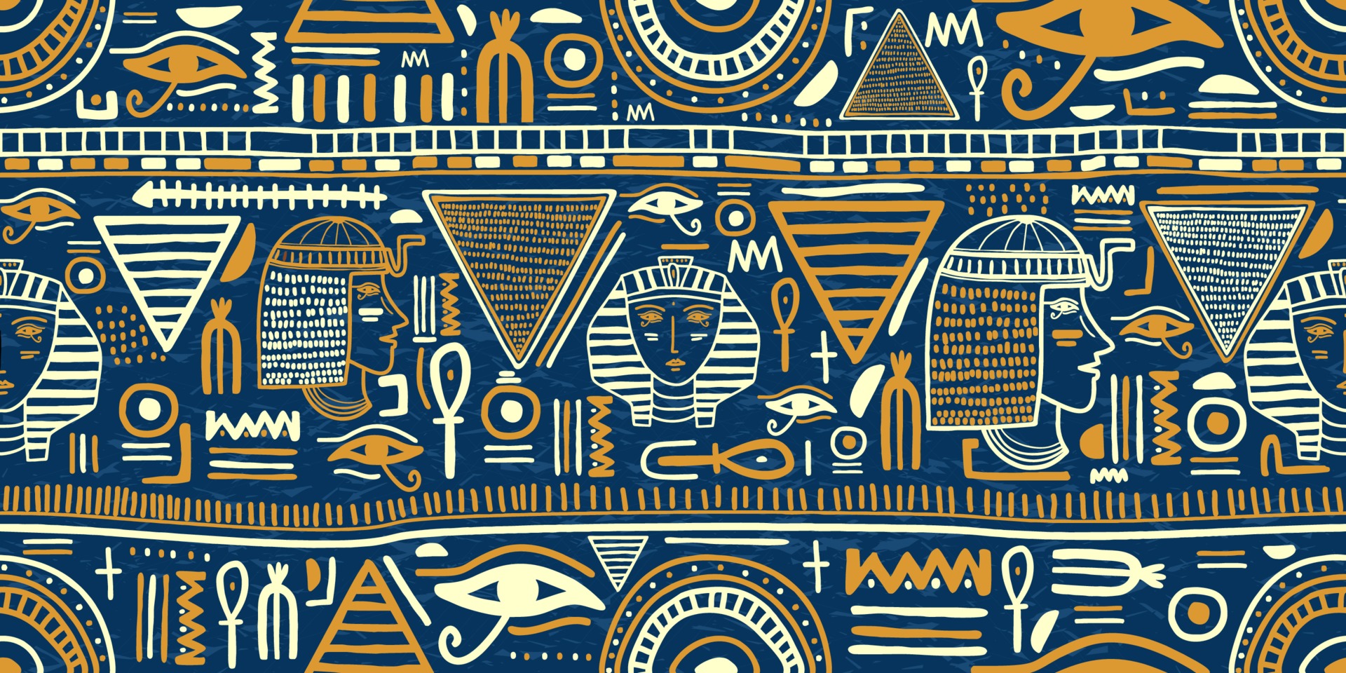 Ancient Egyptian Ornament Tribal Seamless Pattern Tribal Art Egyptian