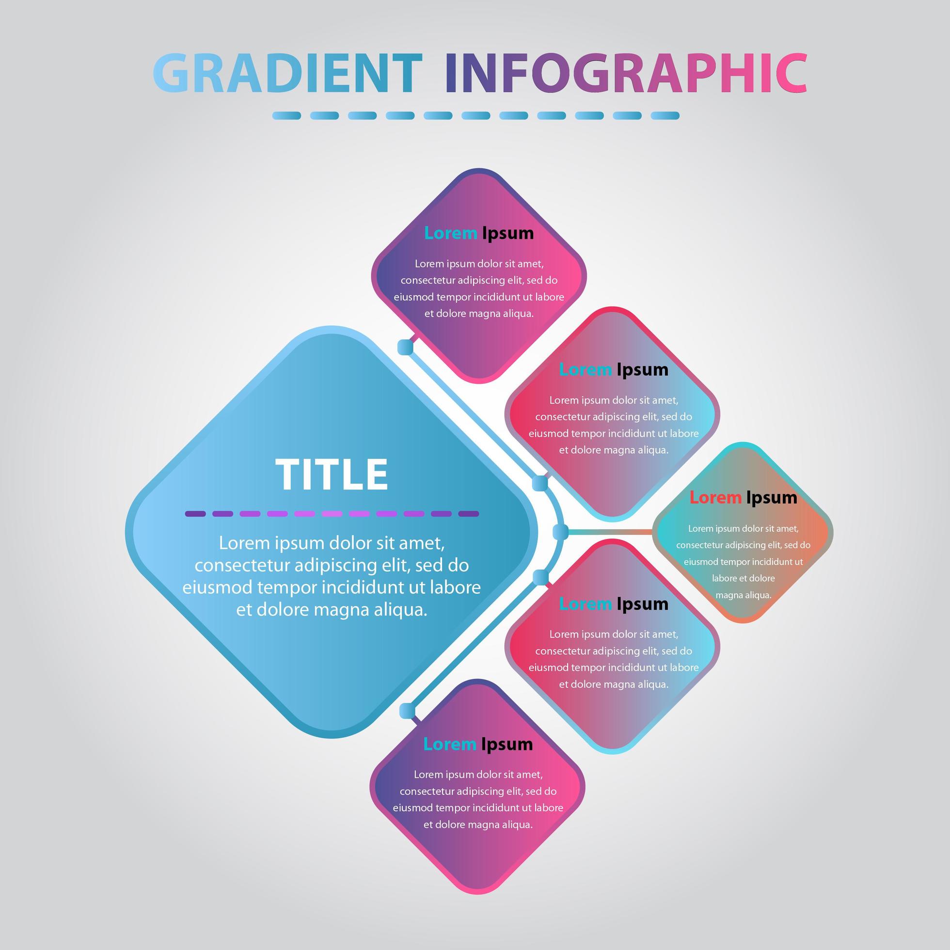 Creative Gradient Infographic. Flat Infographic Design Template 5 ...