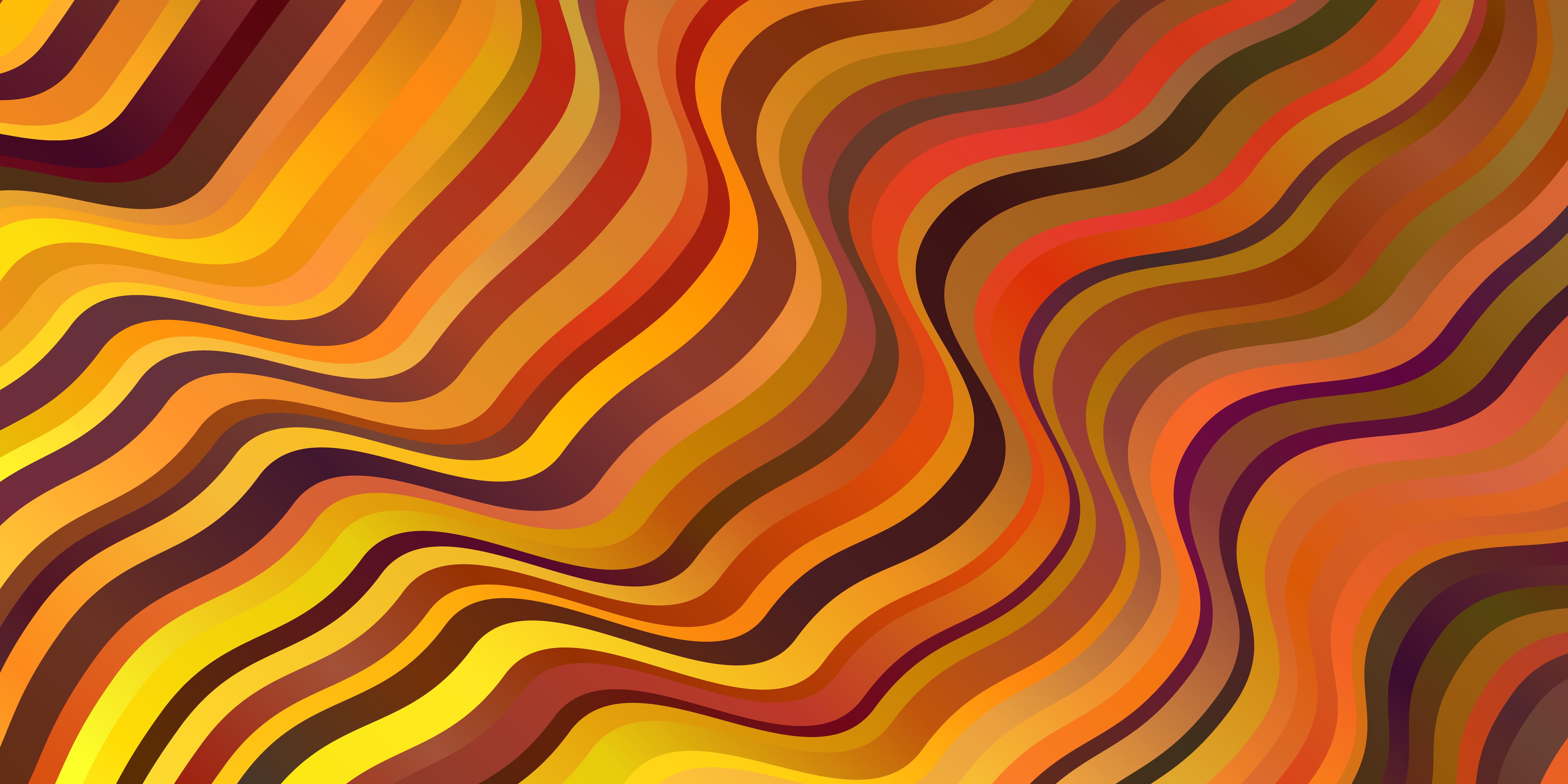 Light Orange Vector Pattern With Curved Lines 1949890 Vector Art At Vecteezy