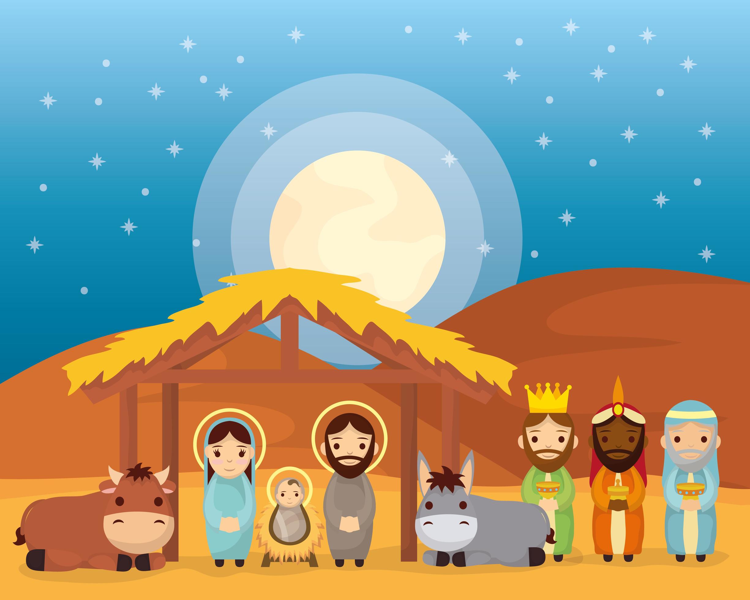 Epiphany of Jesus scene 1950339 Vector Art at Vecteezy