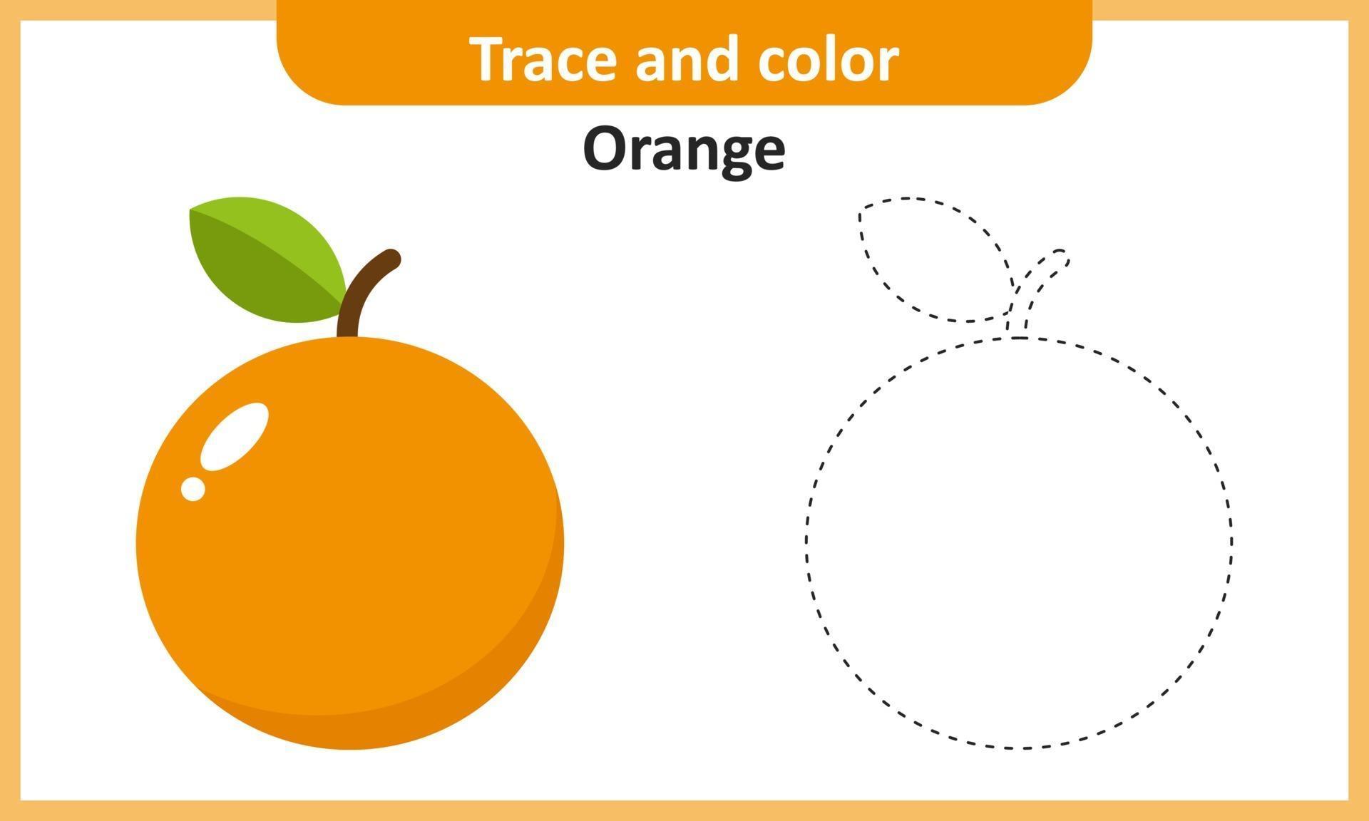 Trace and Color Orange 1953066 Vector Art at Vecteezy Trace and Color Orange 1953066 Vector Art at Vecteezy