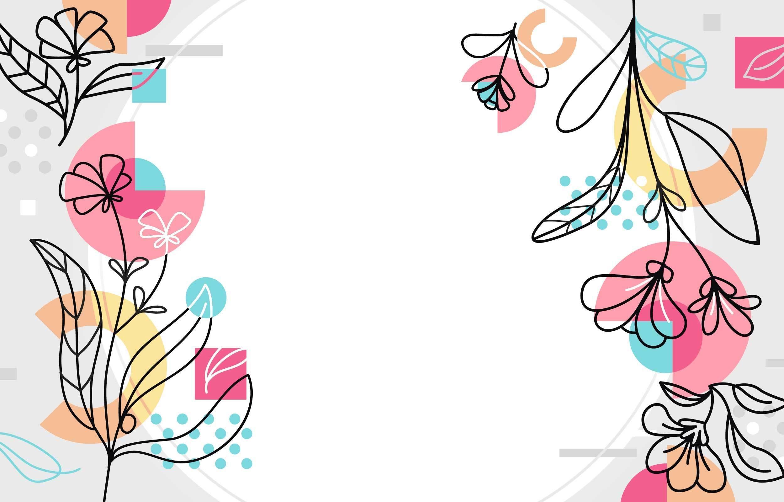 Memphis spring floral background 1953134 Vector Art at Vecteezy