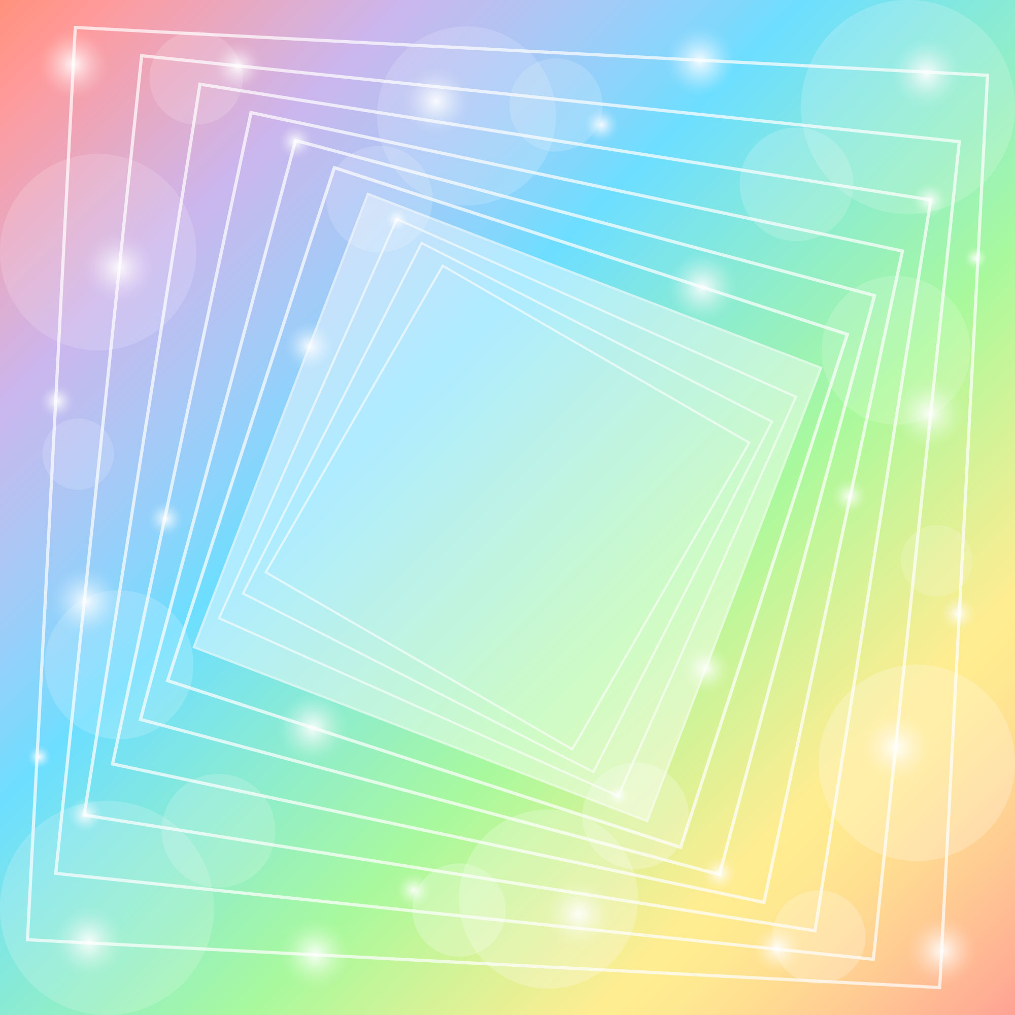 Gradient Rainbow Background With Square Pattern Composition 1953304